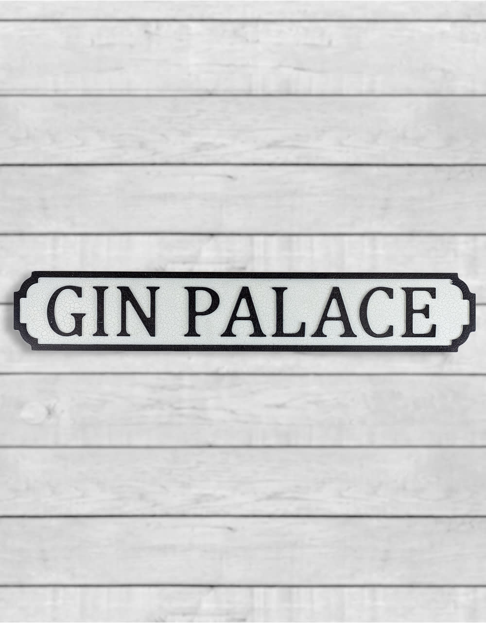 Antiqued Wooden "Gin Palace" Road Sign