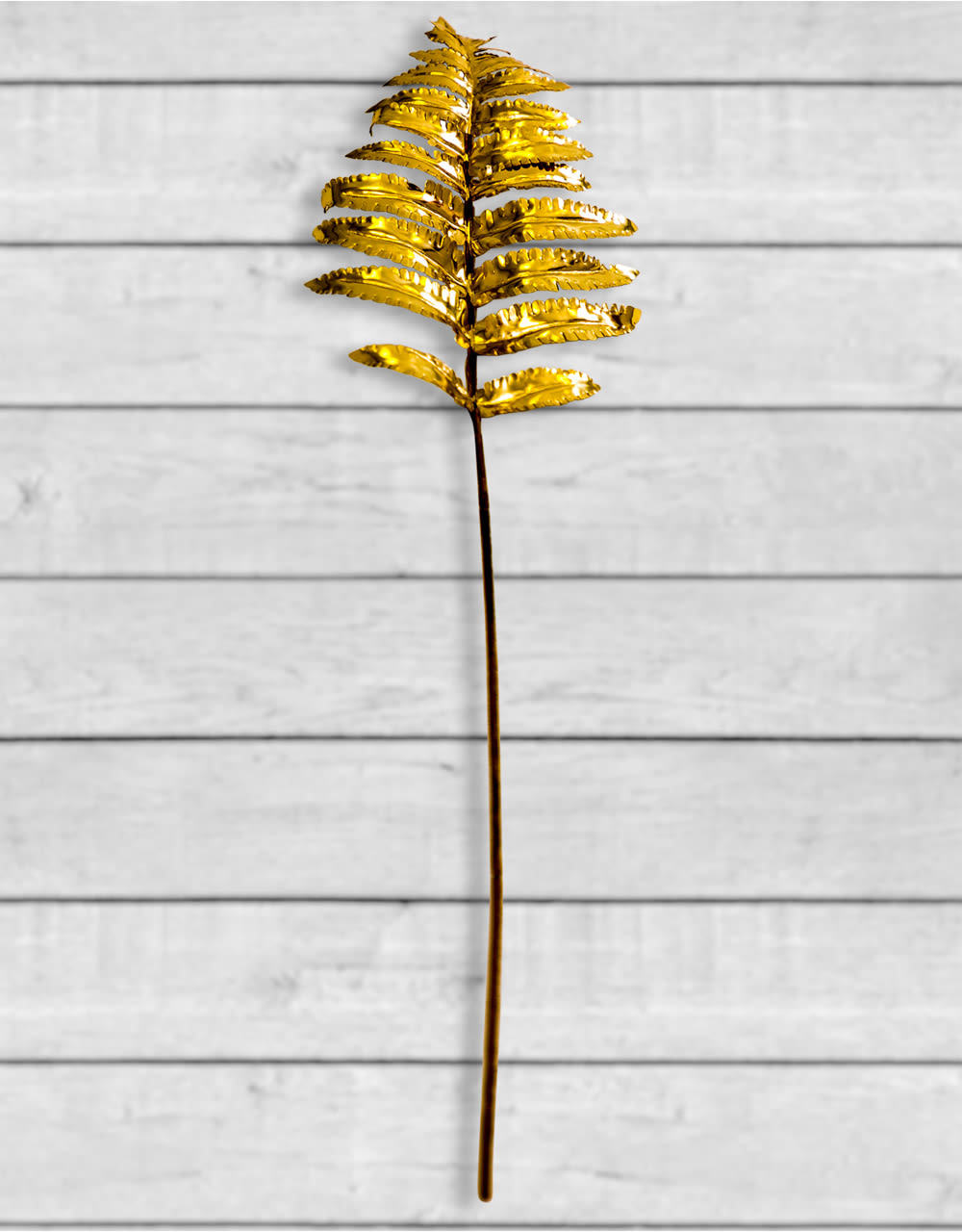 Metallic Gold Large Single Fern Leaf (to be bought in qtys of 12)