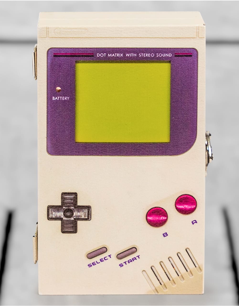 Grey Retro Handheld Games Console Storage Box