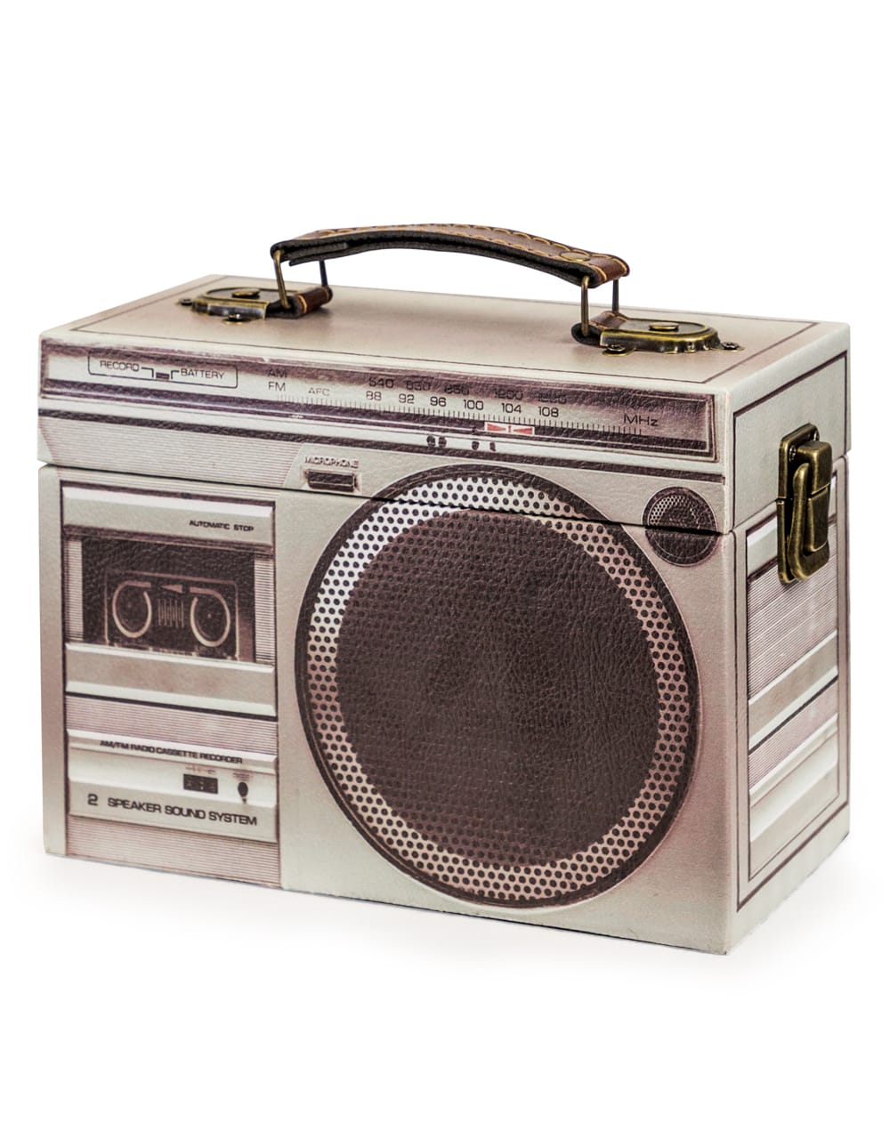 Grey Retro Stereo Storage Box