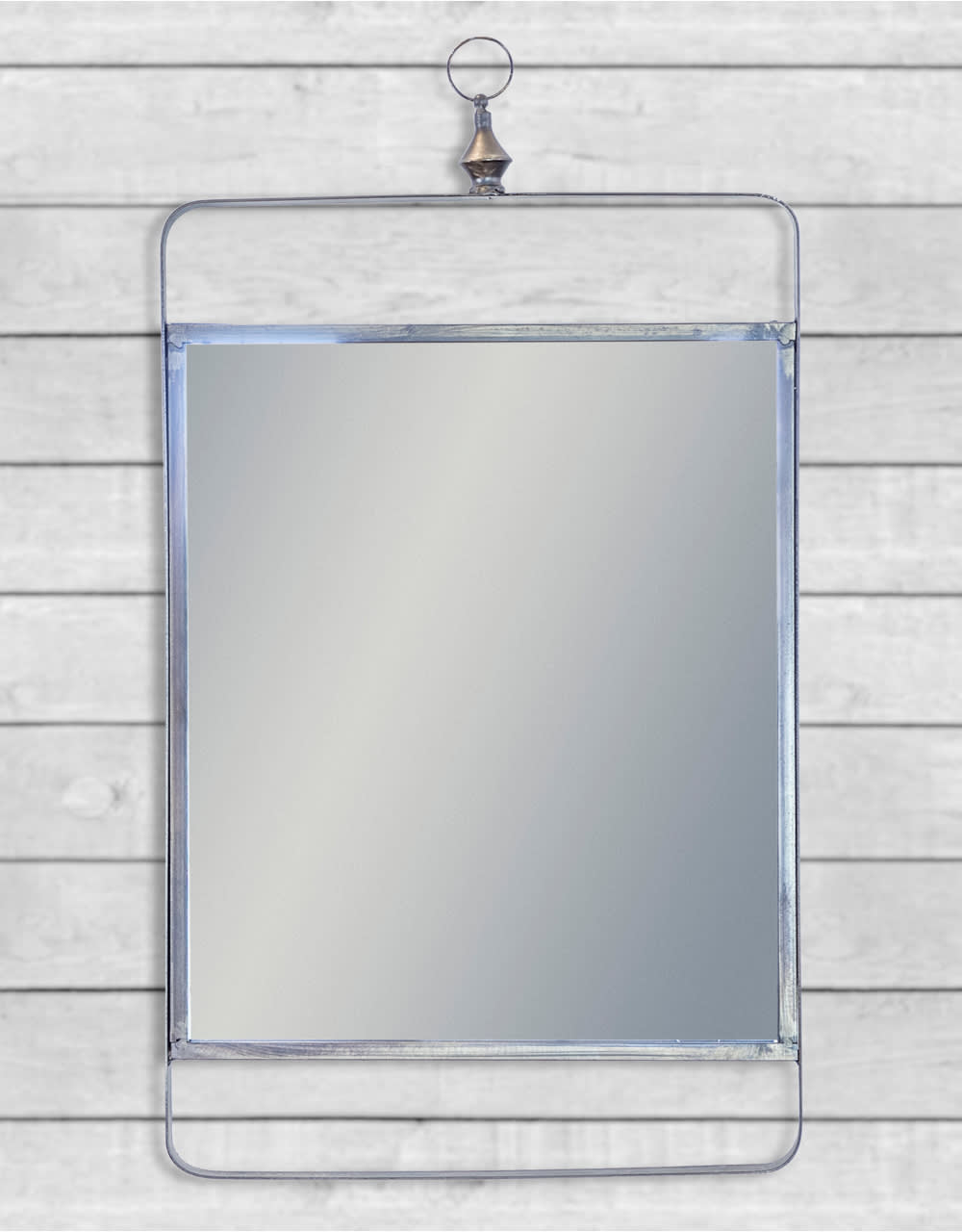 Industrial Portrait Black Metal Framed Mirror (to be bought in qtys of 2)