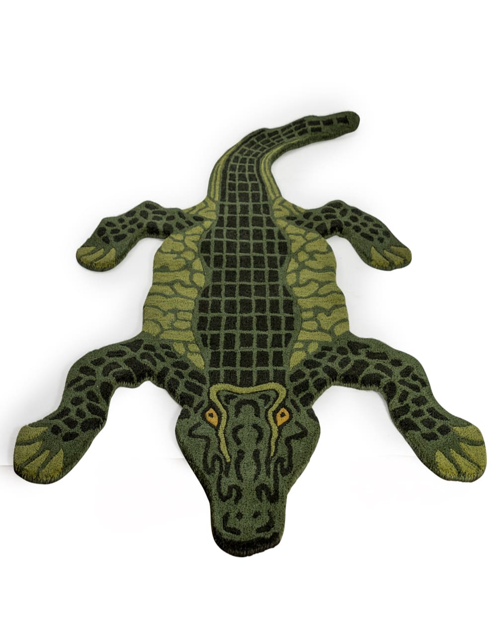 Hand Tufted Extra Large Alligator "Skin" Woollen Rug