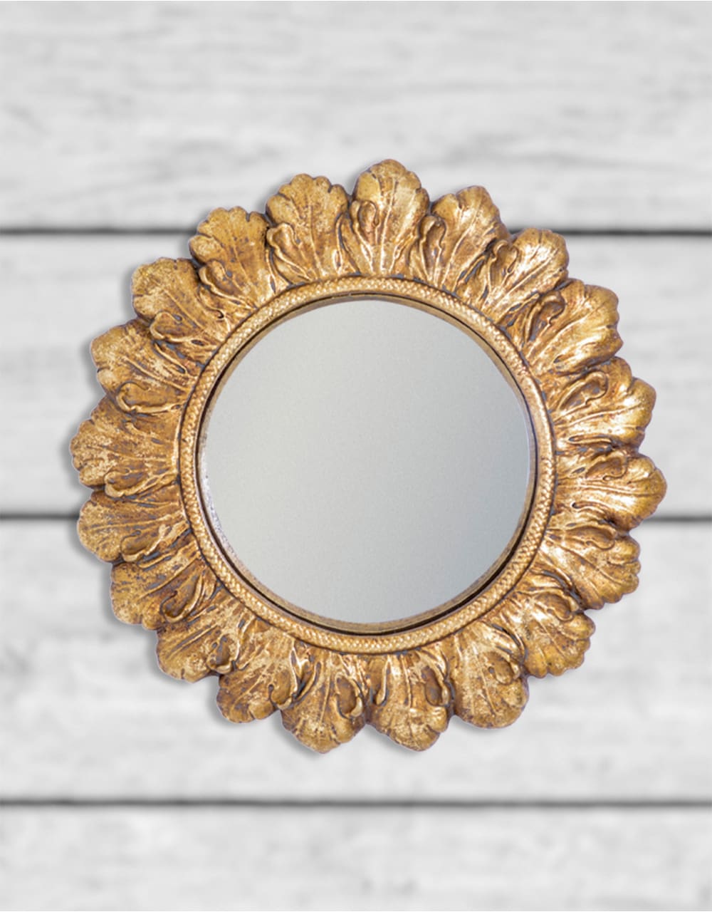 Small Gold Framed Convex Mirror