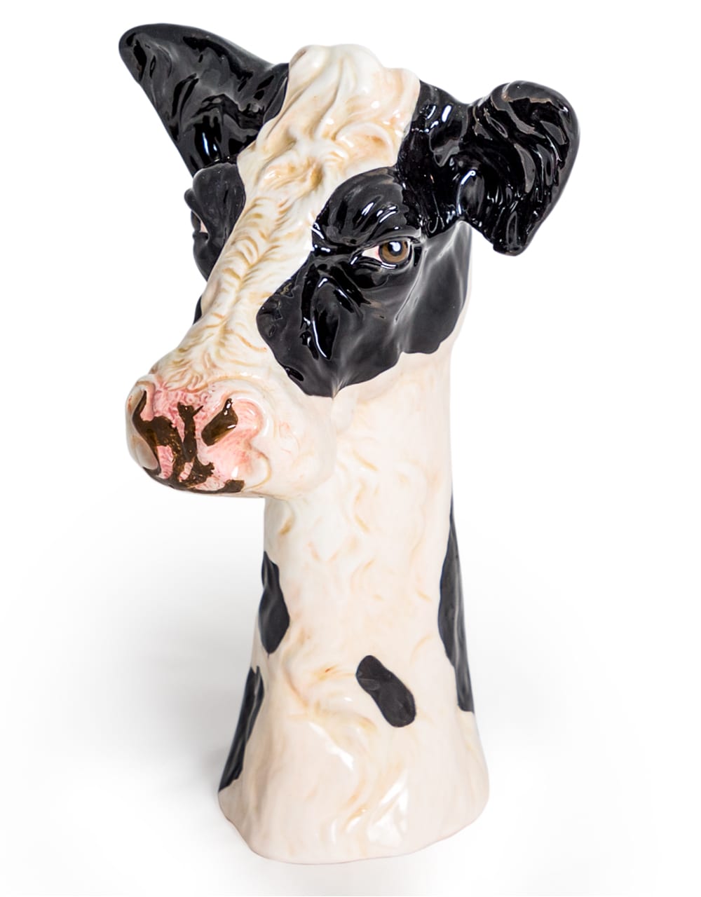Ceramic Friesian Cow Head Vase
