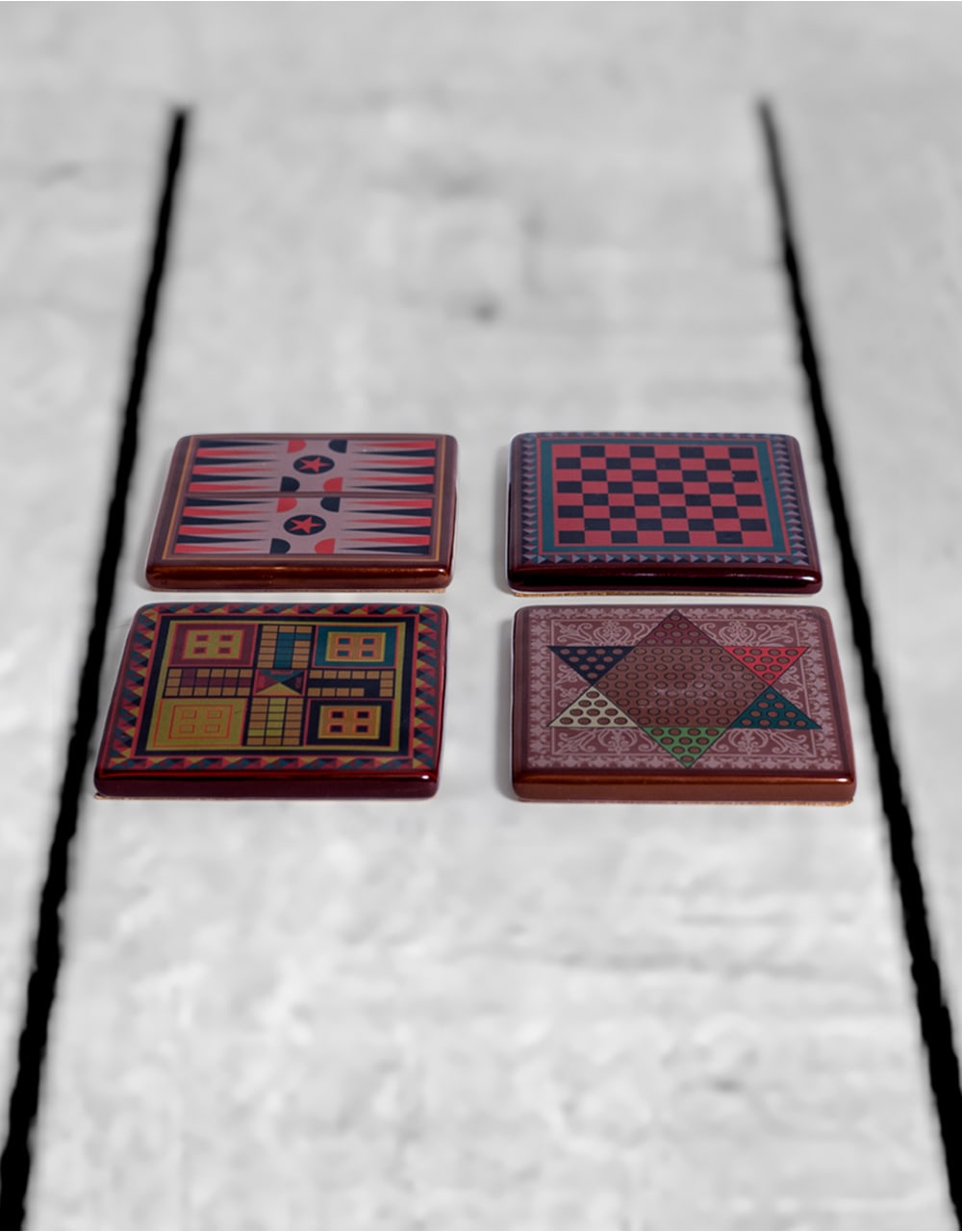 Set of 4 Classic Board Game Coasters