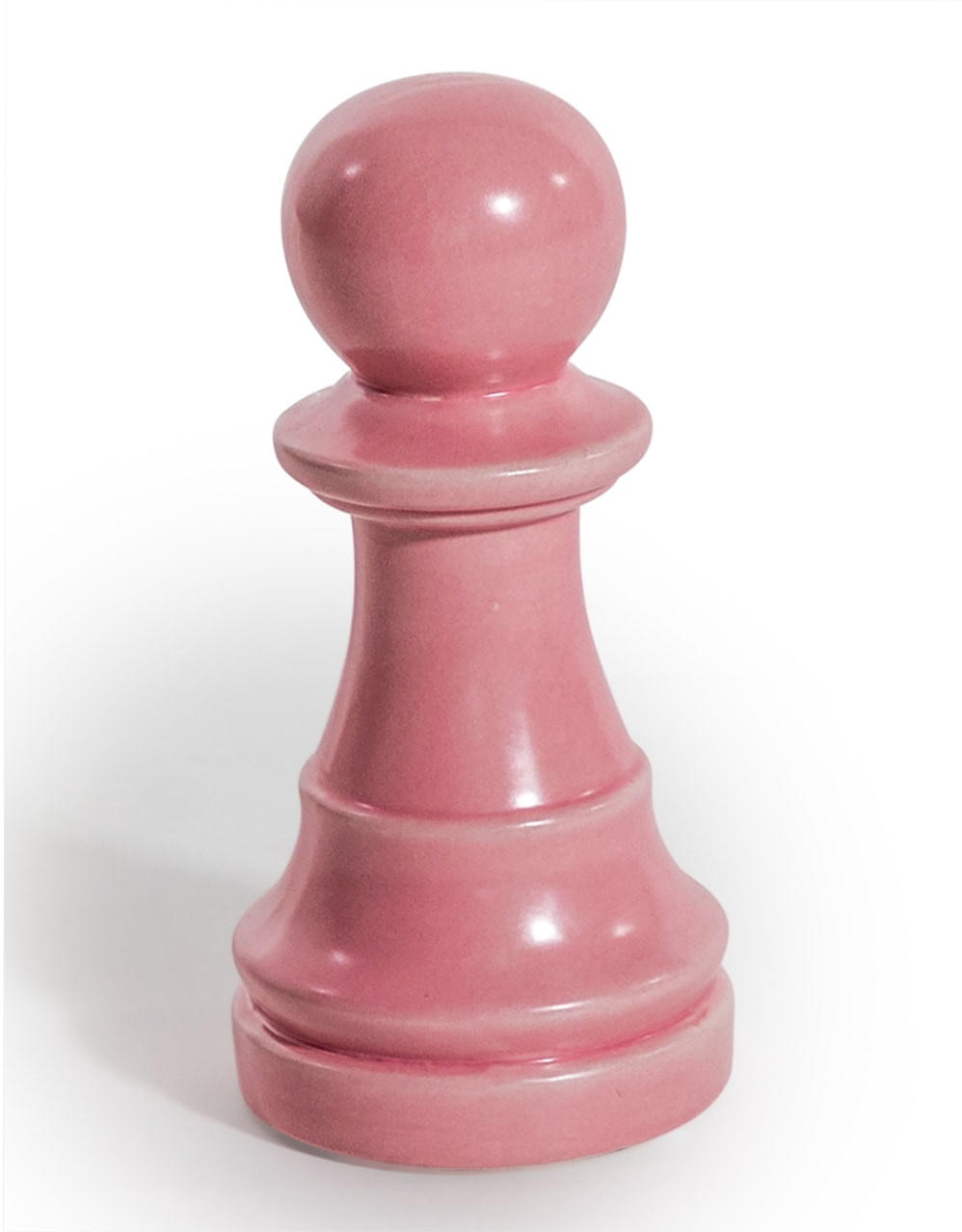 Matt Pink Large Ceramic Pawn Chess Piece Ornament (to be bought in qtys ...