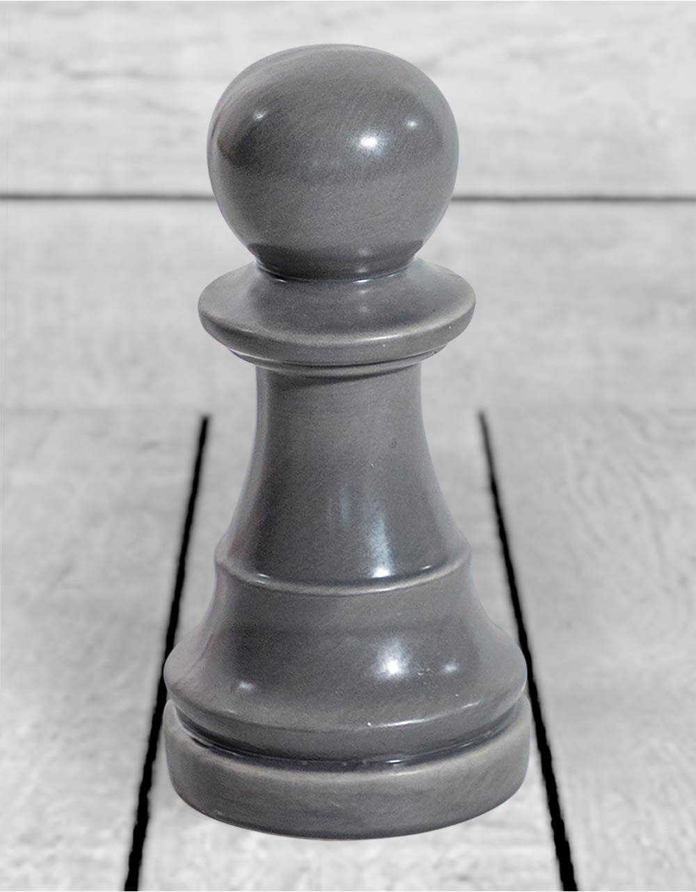 Matt Grey Large Ceramic Pawn Chess Piece Ornament (to be bought in qtys ...