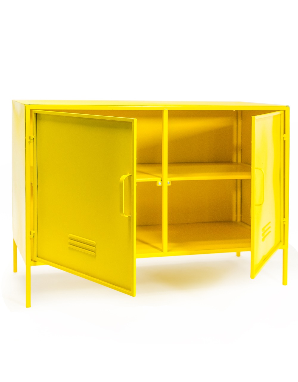 Yellow Metal Large Side Cabinet