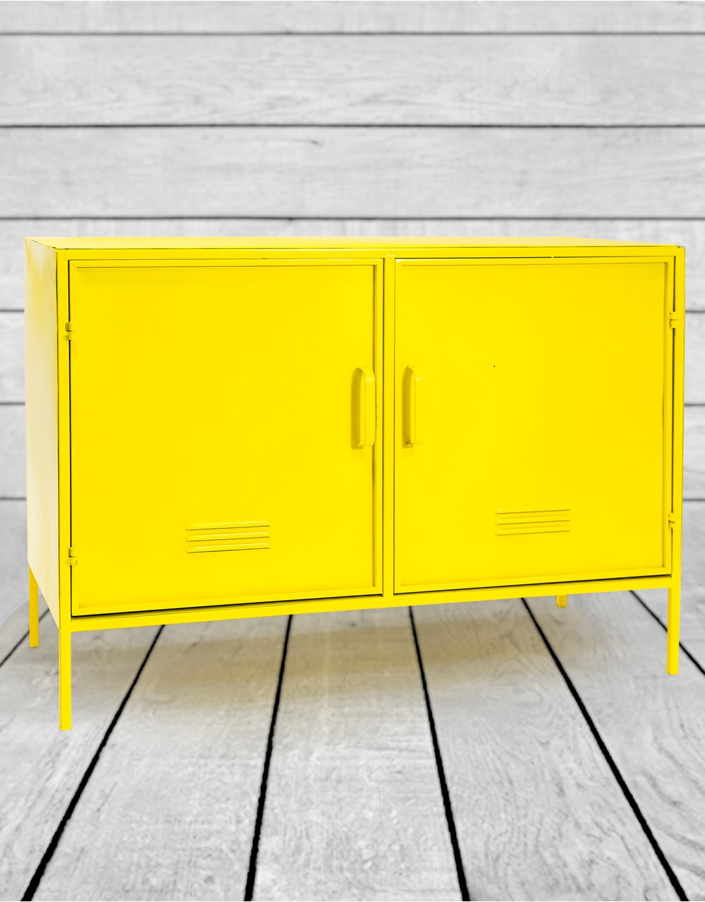 Yellow Metal Large Side Cabinet