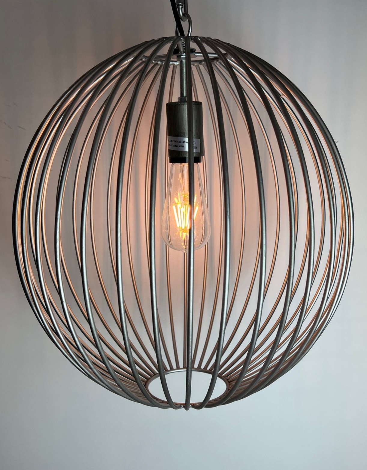 Steel Large Wire Sphere Ceiling Pendant