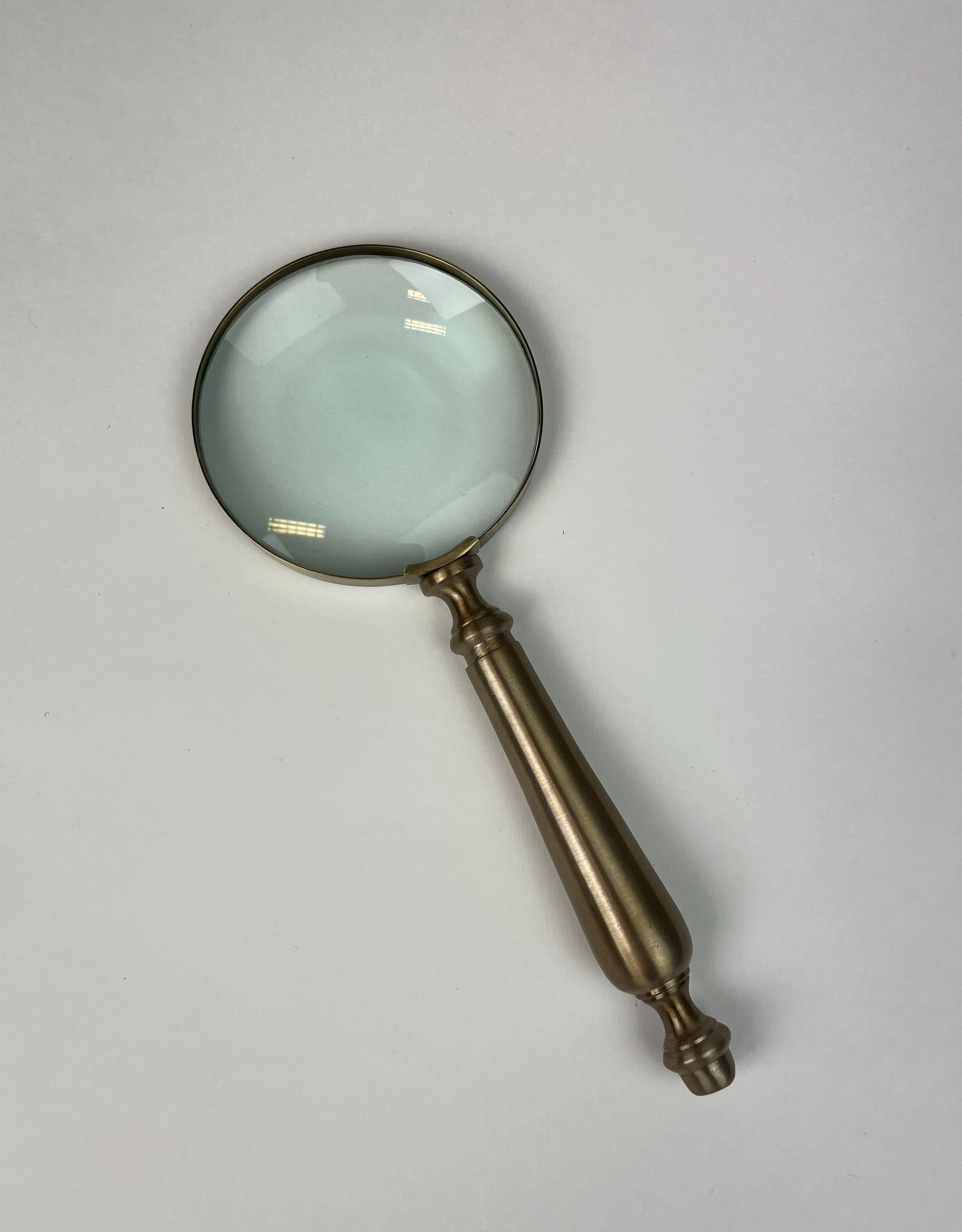 Large Antique Brass Magnifying Glass