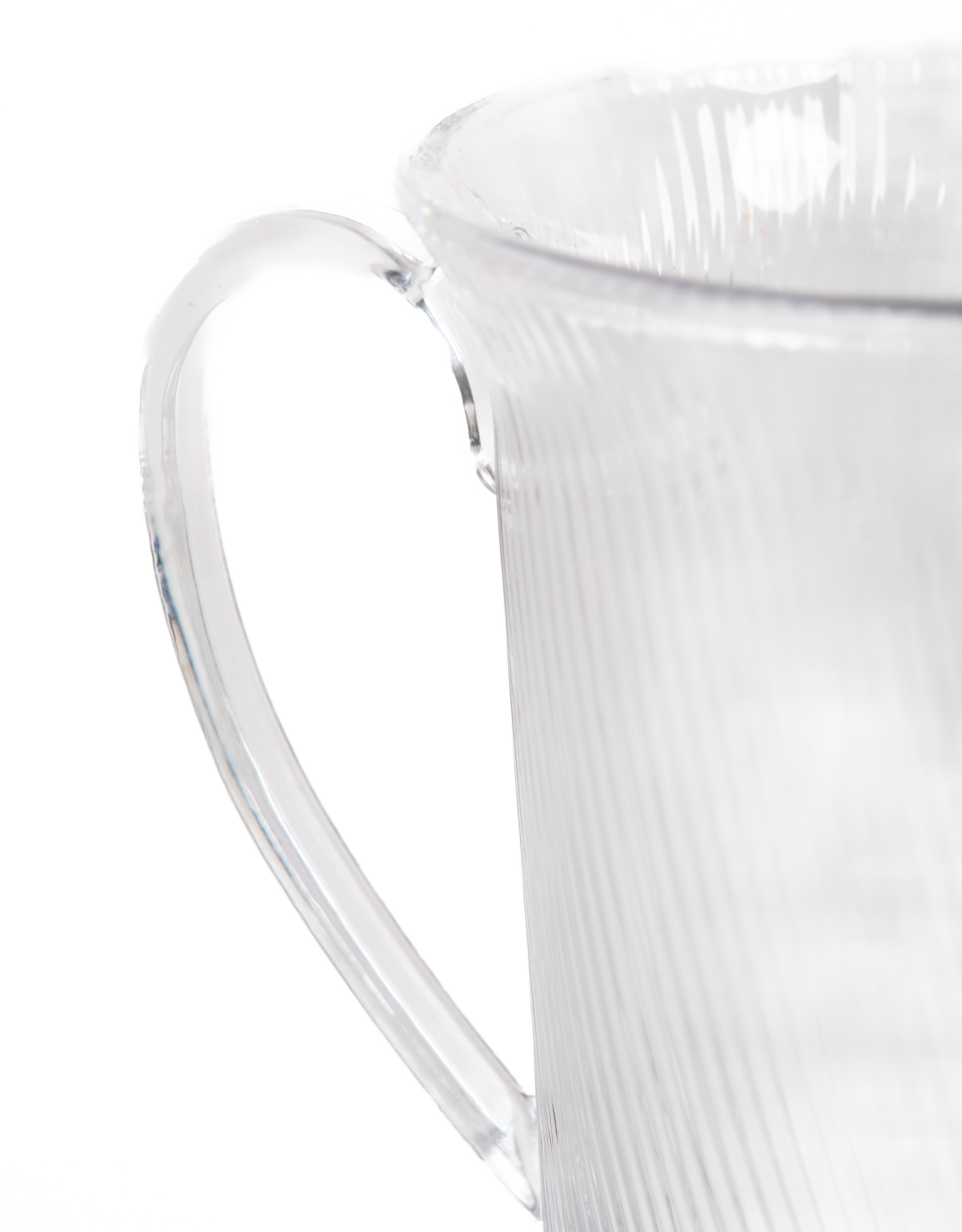 Ribbed Glass Serving Jug