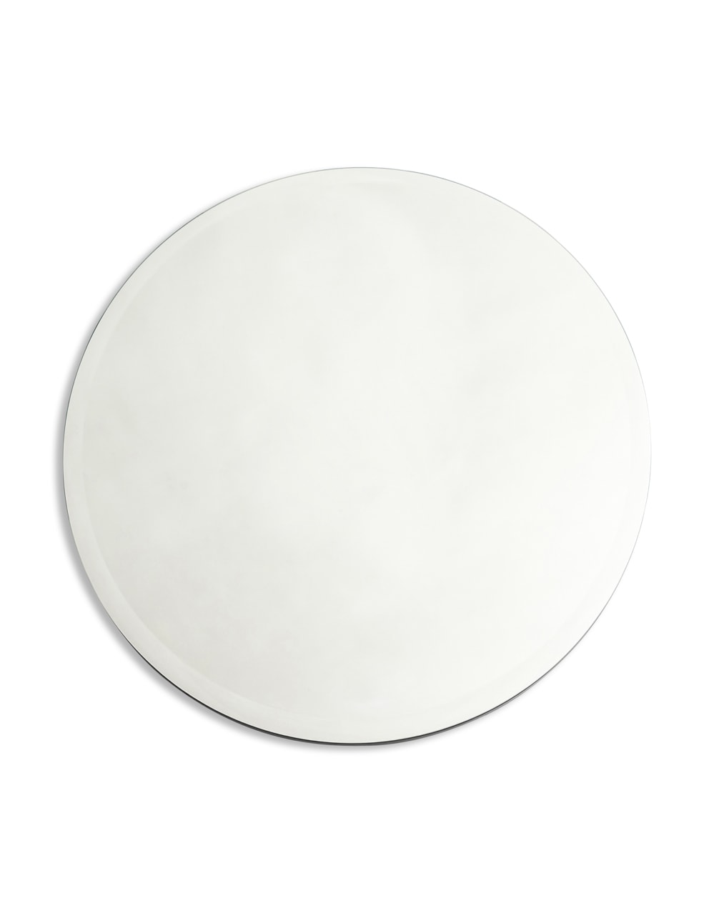 Round Large Plain Mirror w/ Bevel Edge