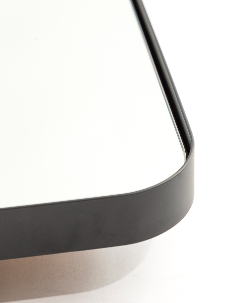 Extra Large Rectangular Matt Black Steel Framed Mirror