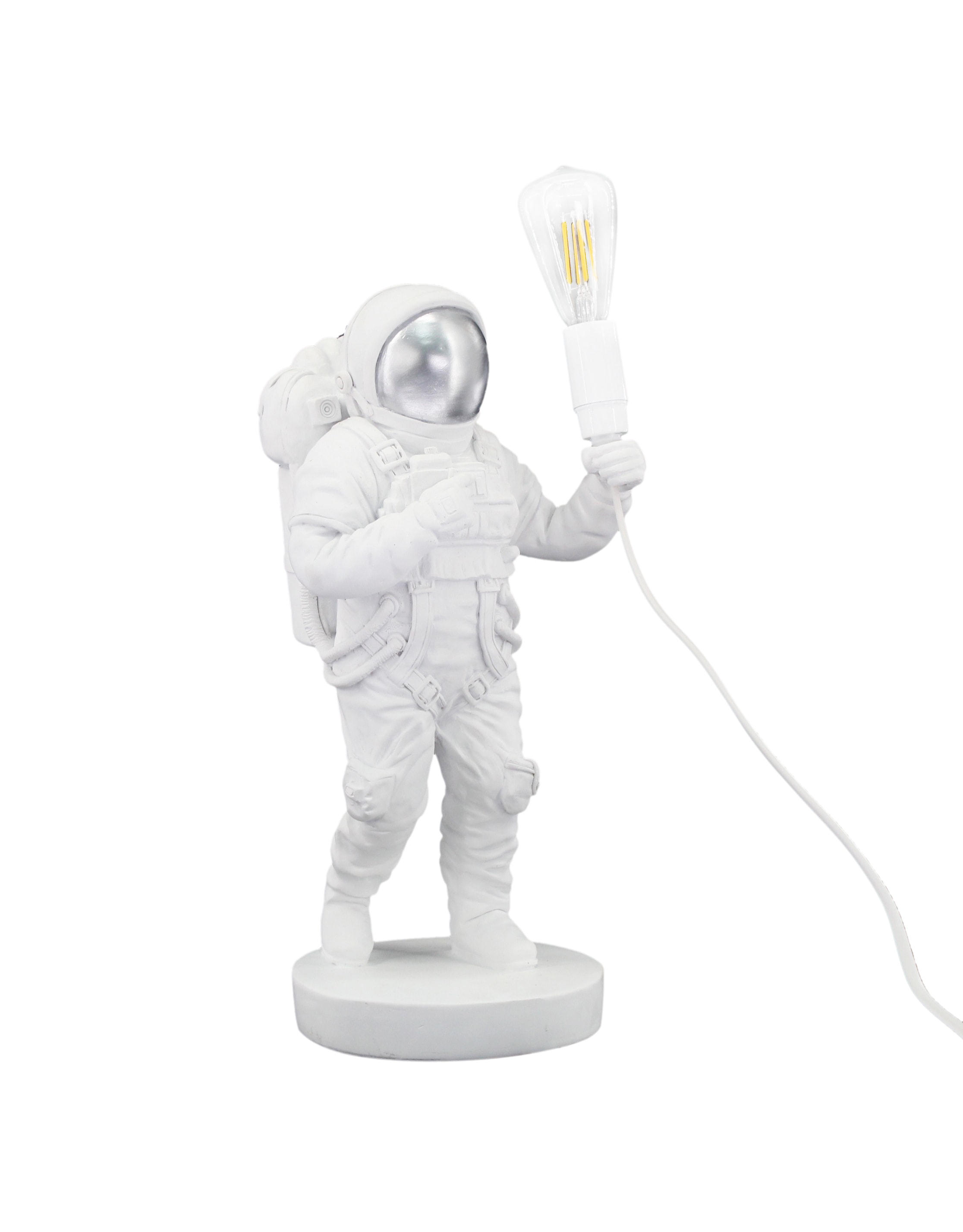 White Standing Astronaut Lamp