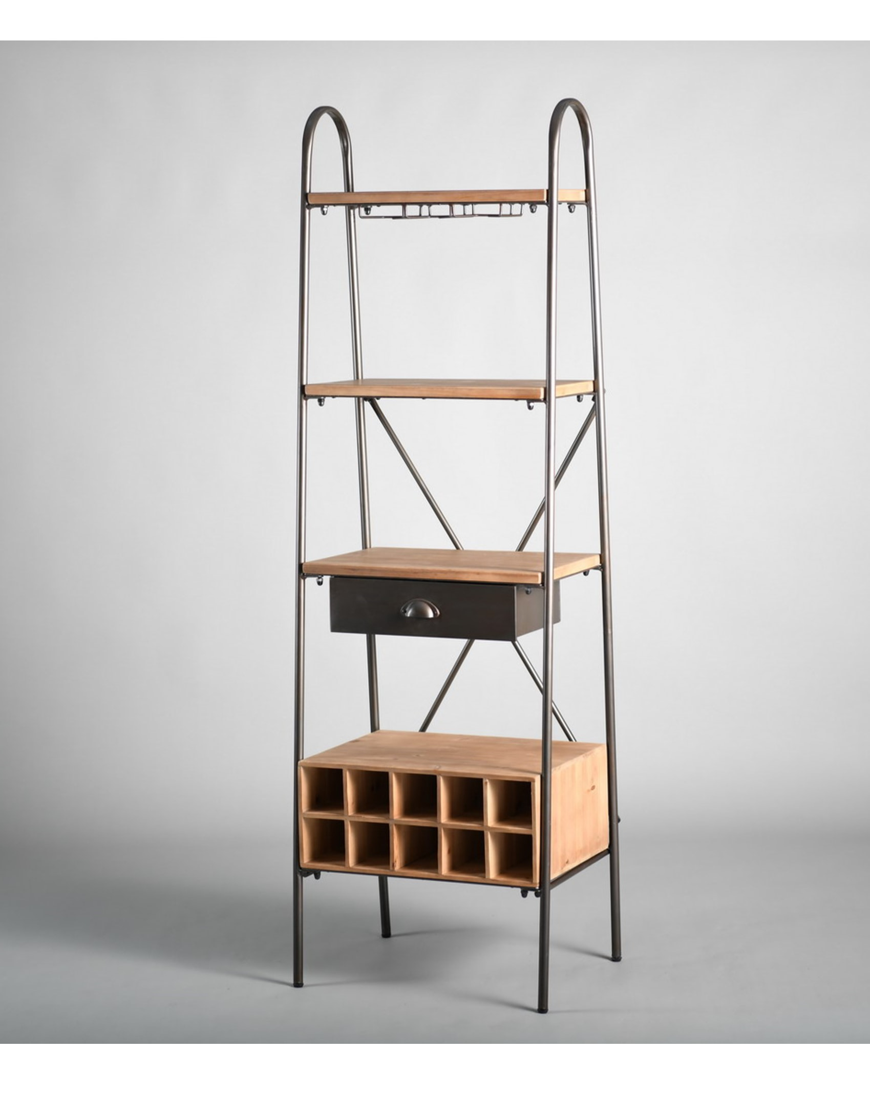 Arndale Metal & Wood Bar / Shelving Unit