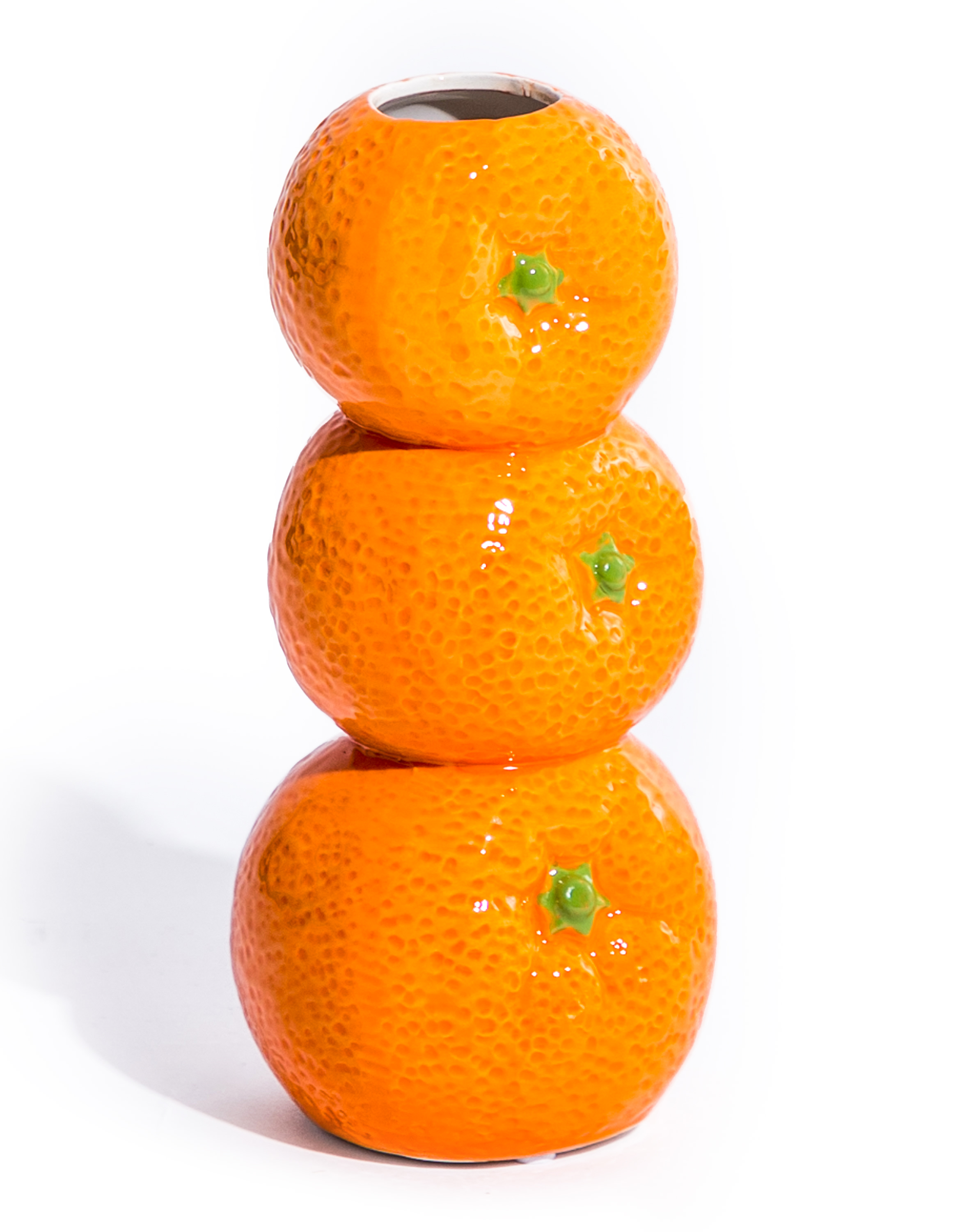Ceramic Orange Stack Stem Vase (to be bought in qtys of 2)