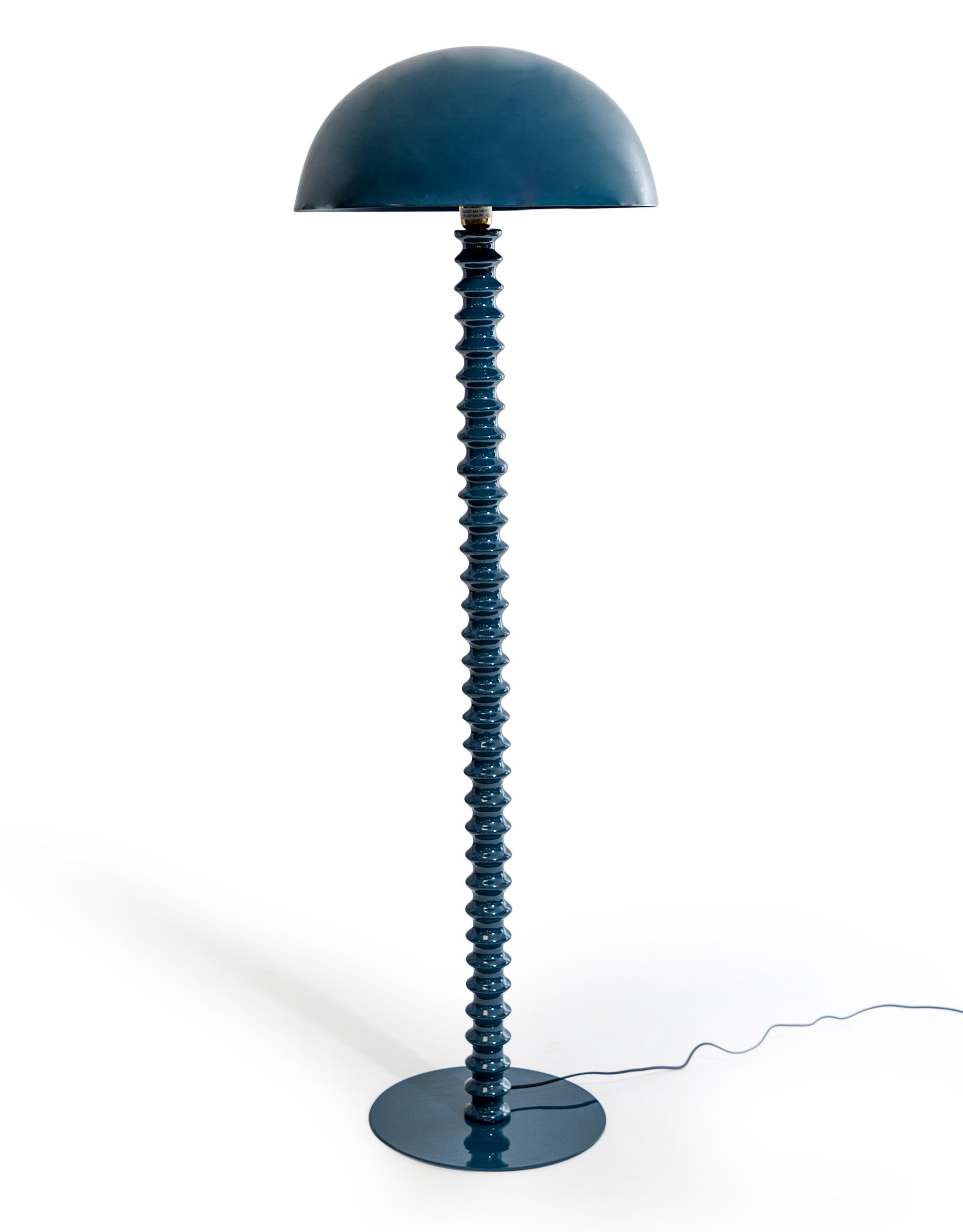 Indigo Ribbed Floor Lamp