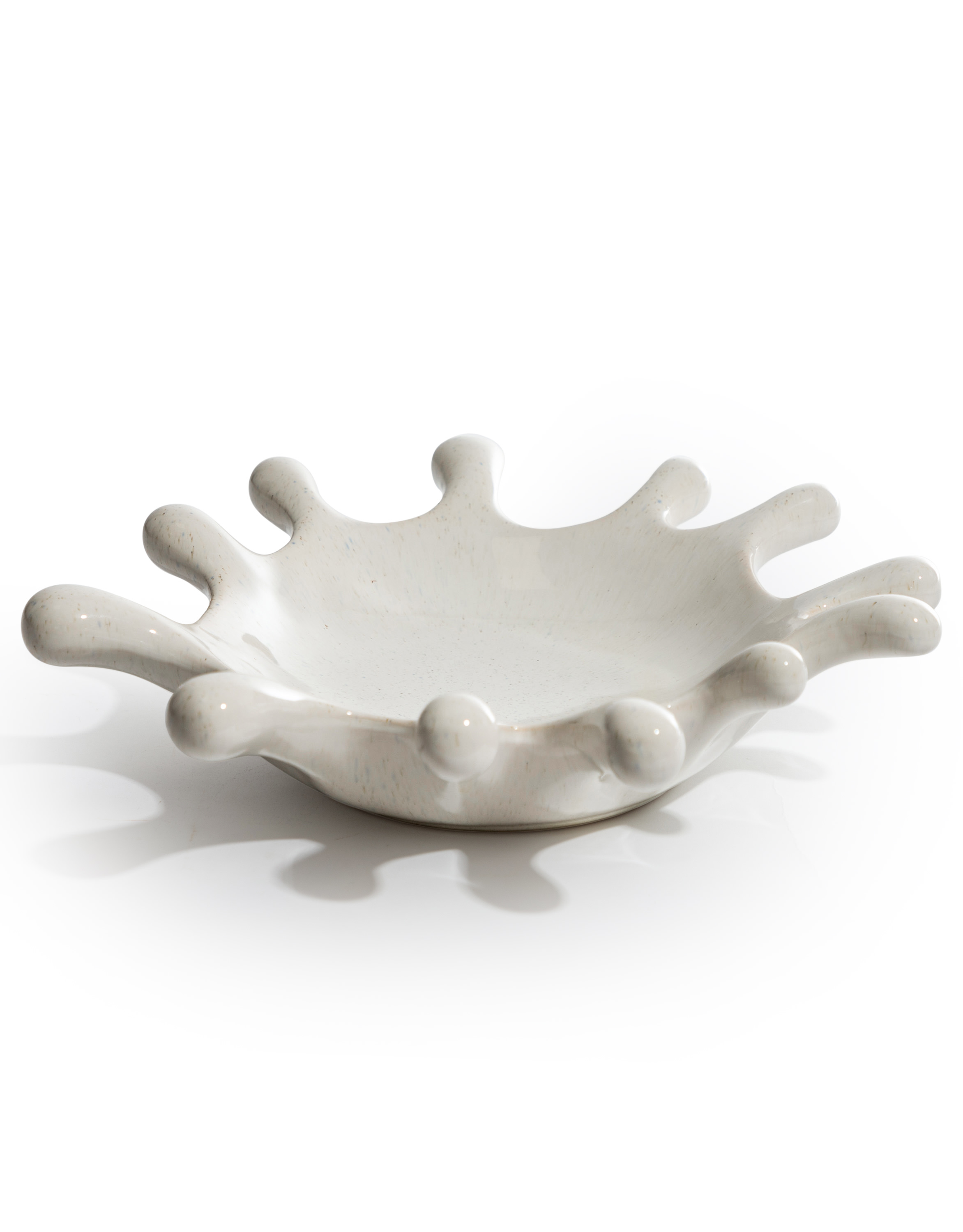 Large White Ceramic Splash Bowl
