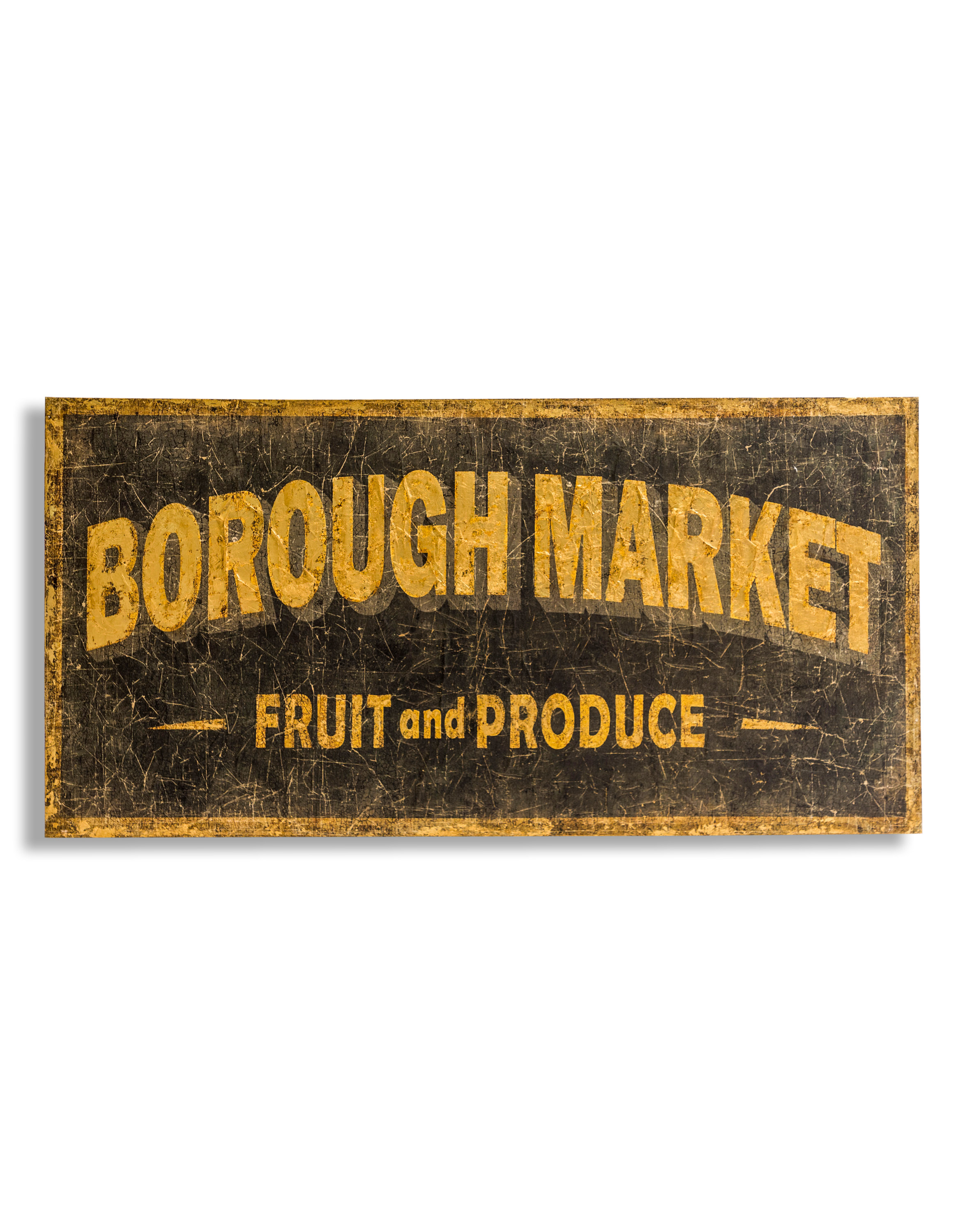 Extra Large Antiqued "Borough Market" Wall Sign
