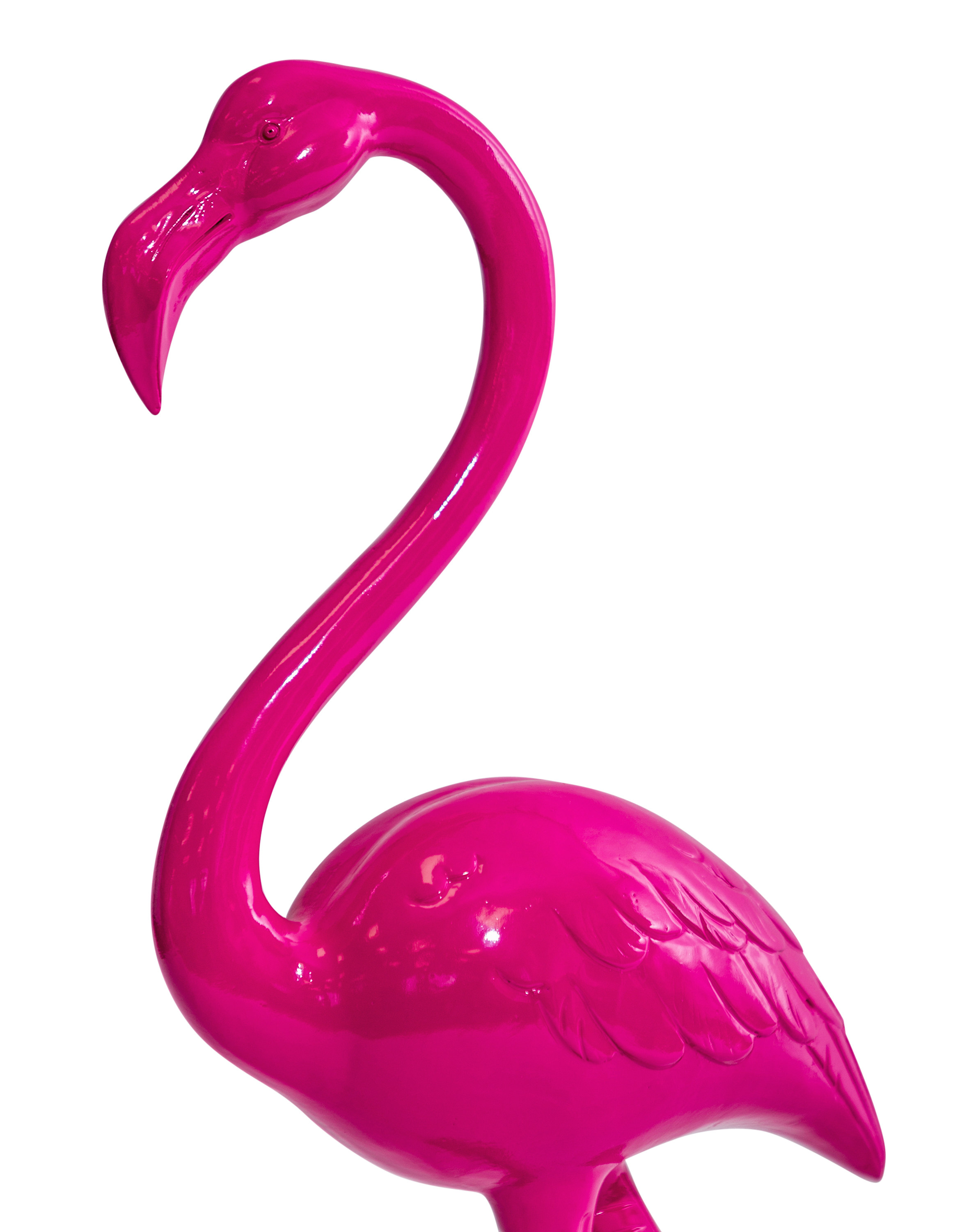 Electric Pink Standing Flamingo Figure