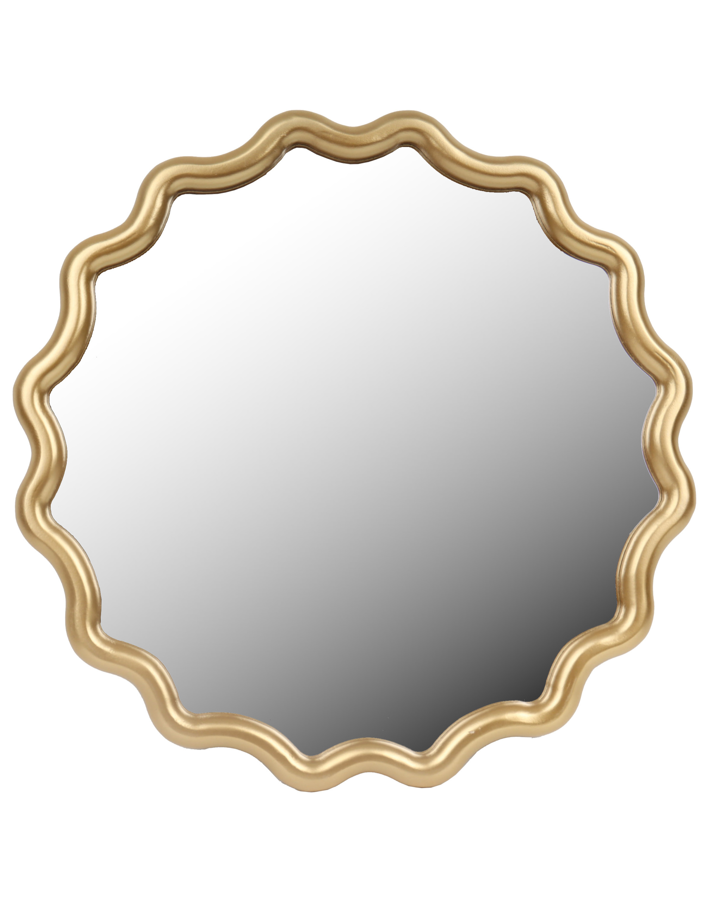 Gold Wave Framed Wall Mirror