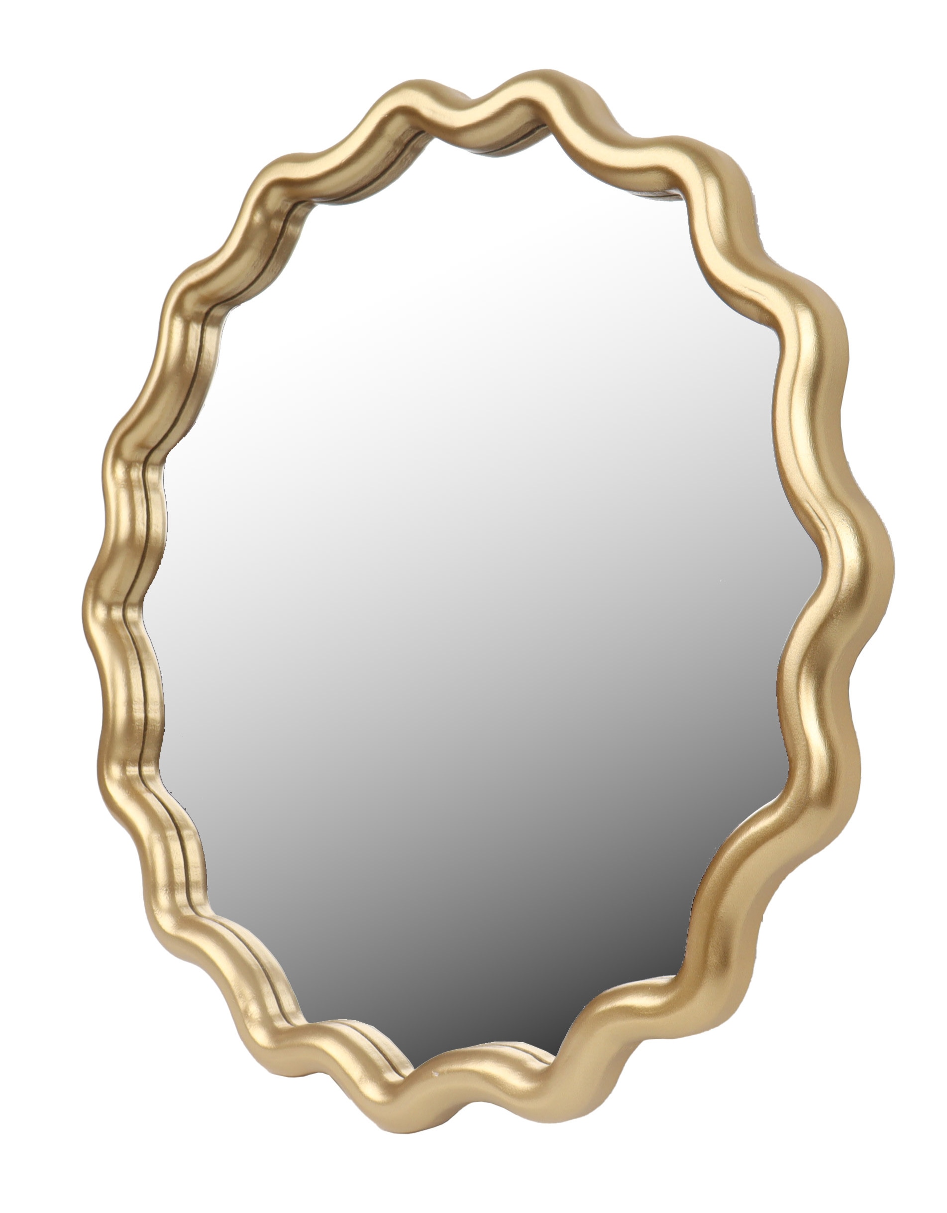 Gold Wave Framed Wall Mirror