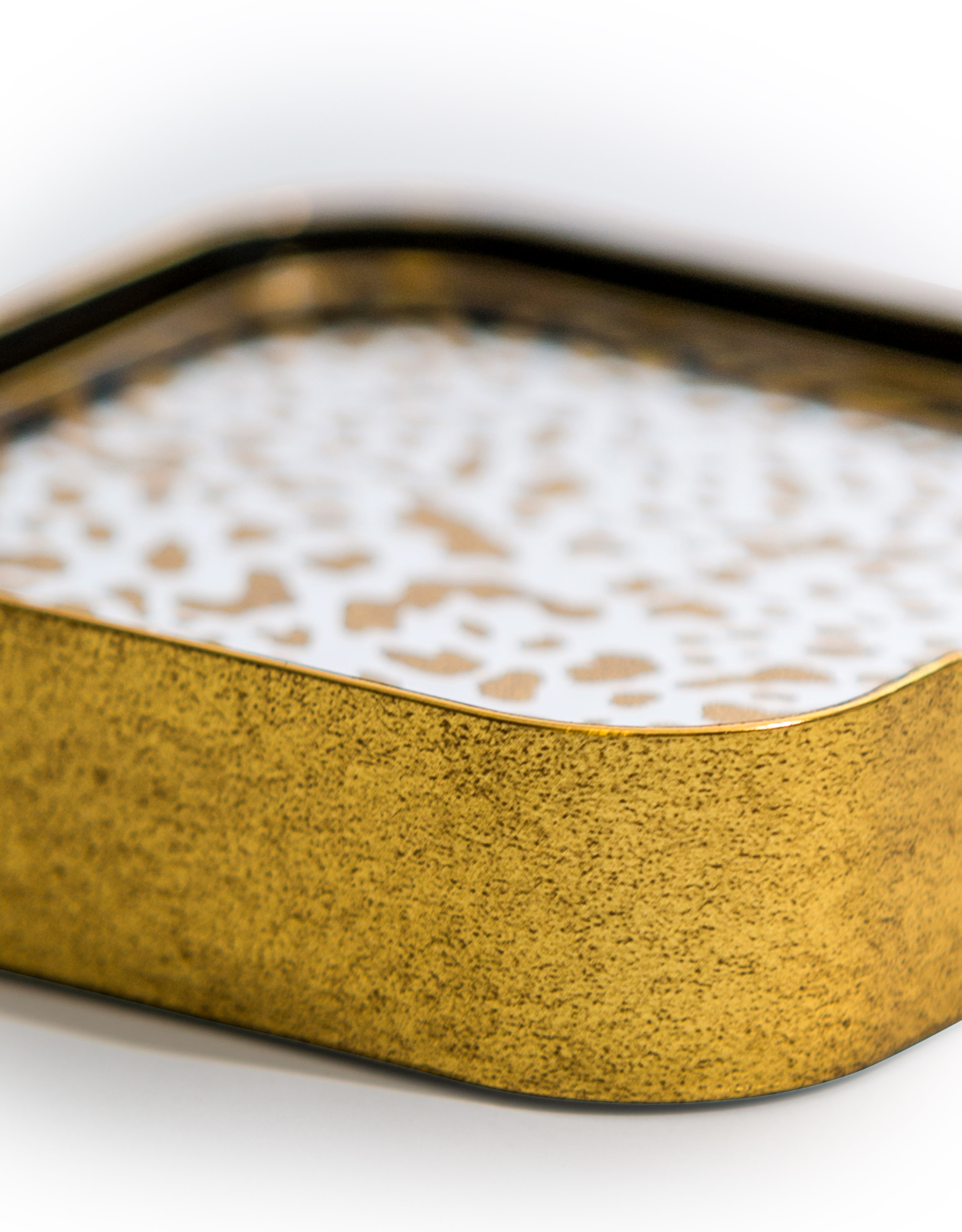 Set of 4 Mirrored Leopard Print Coasters