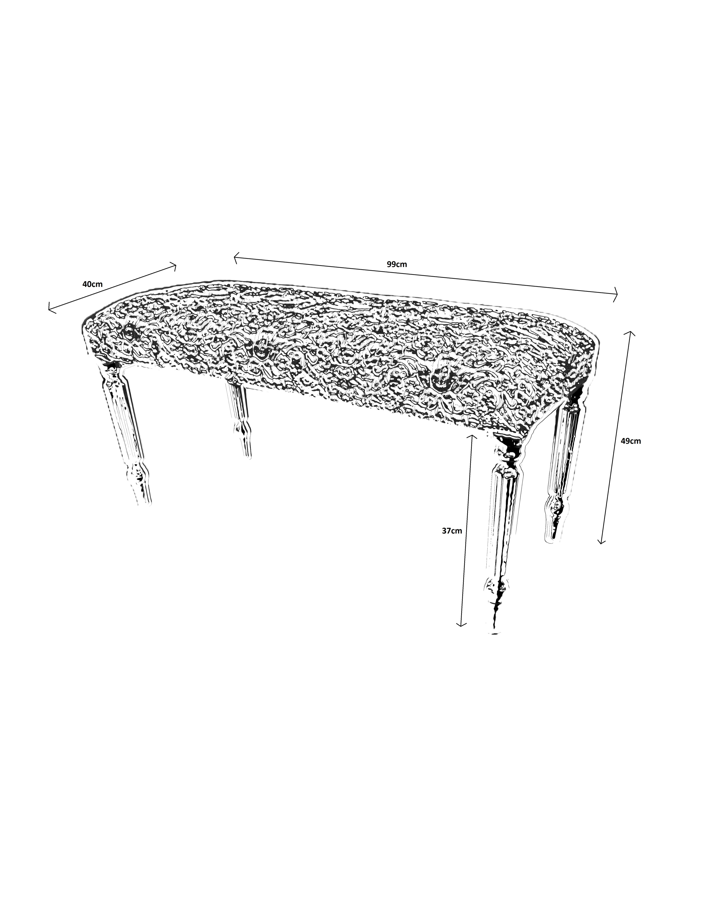William Morris Strawberry Thief Bench - Hand Made in the UK