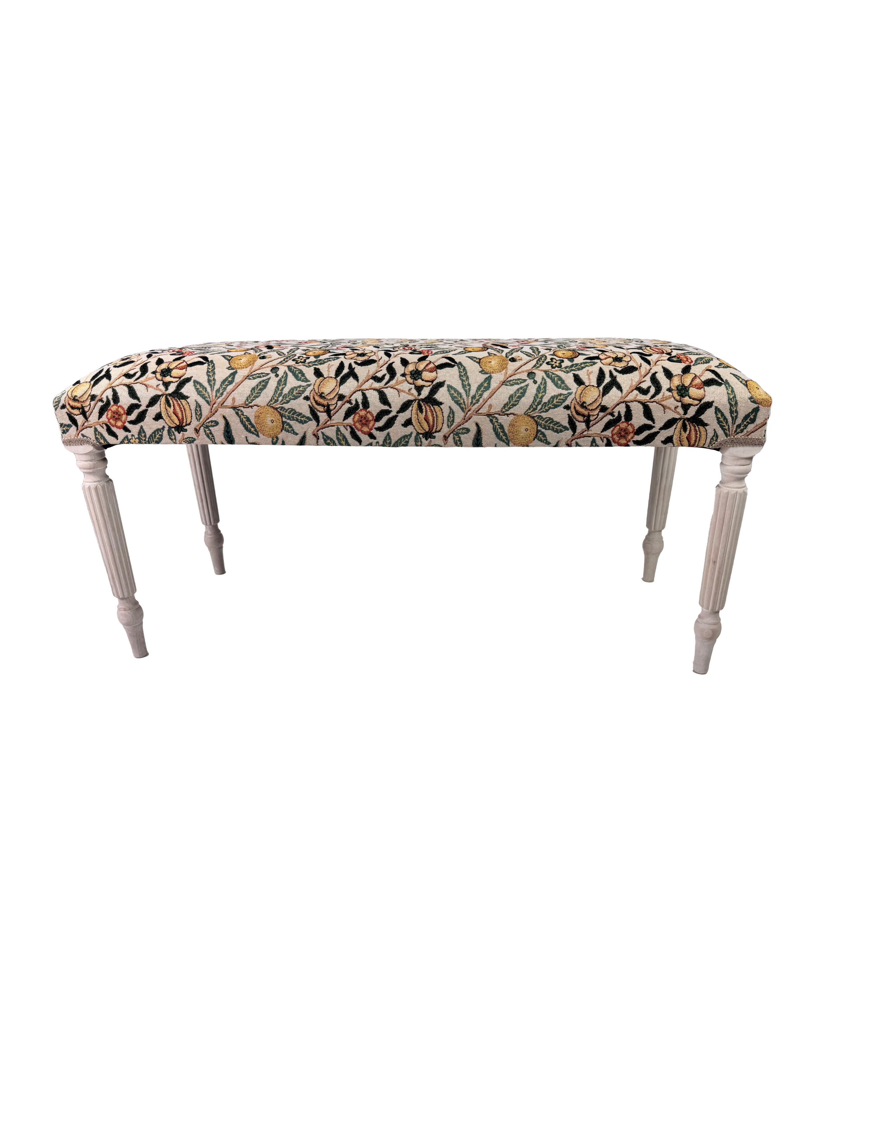 Sicilian Fruit Tapestry Bench - Hand Made in the UK