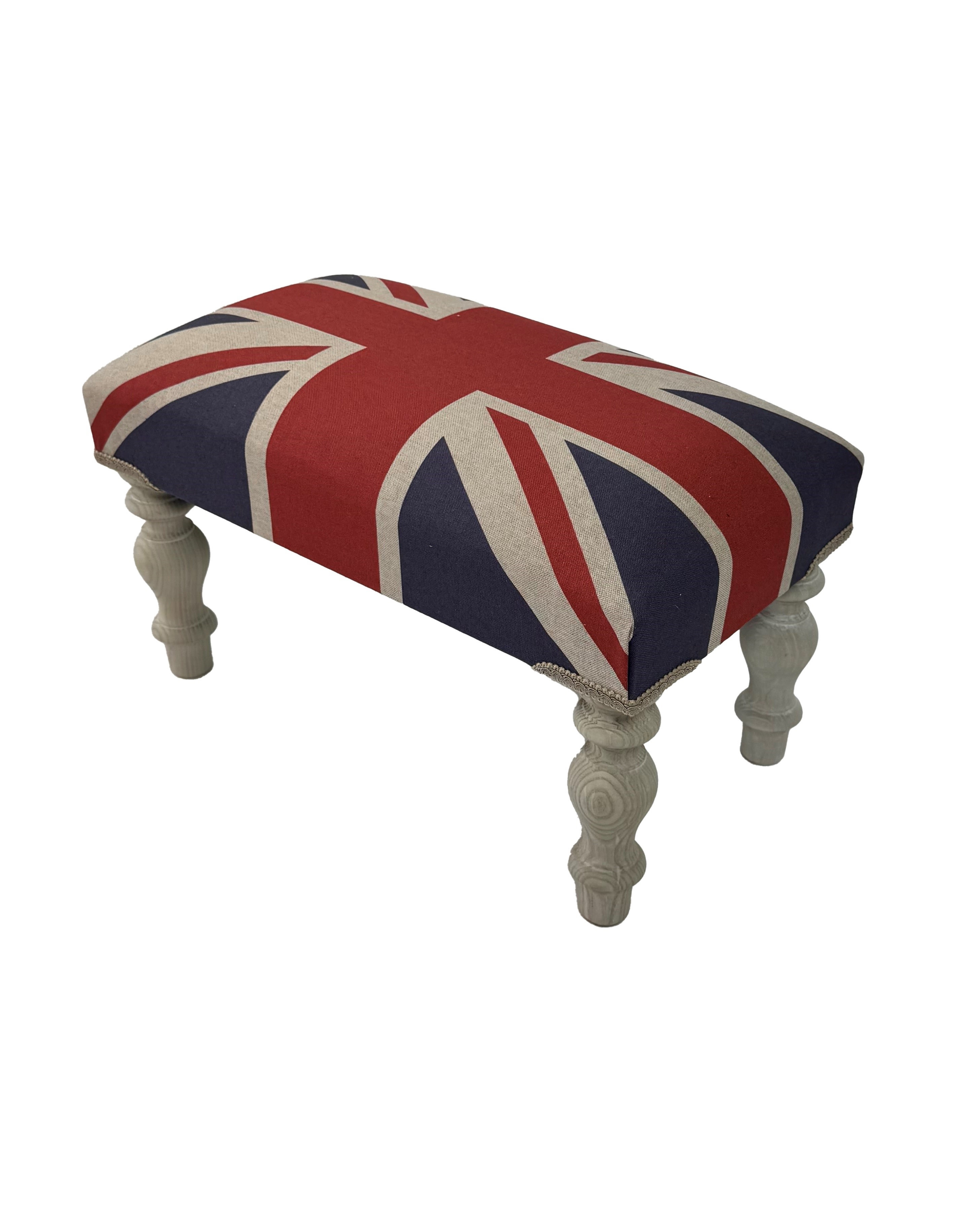 Union Jack Footstool - Hand Made in the UK