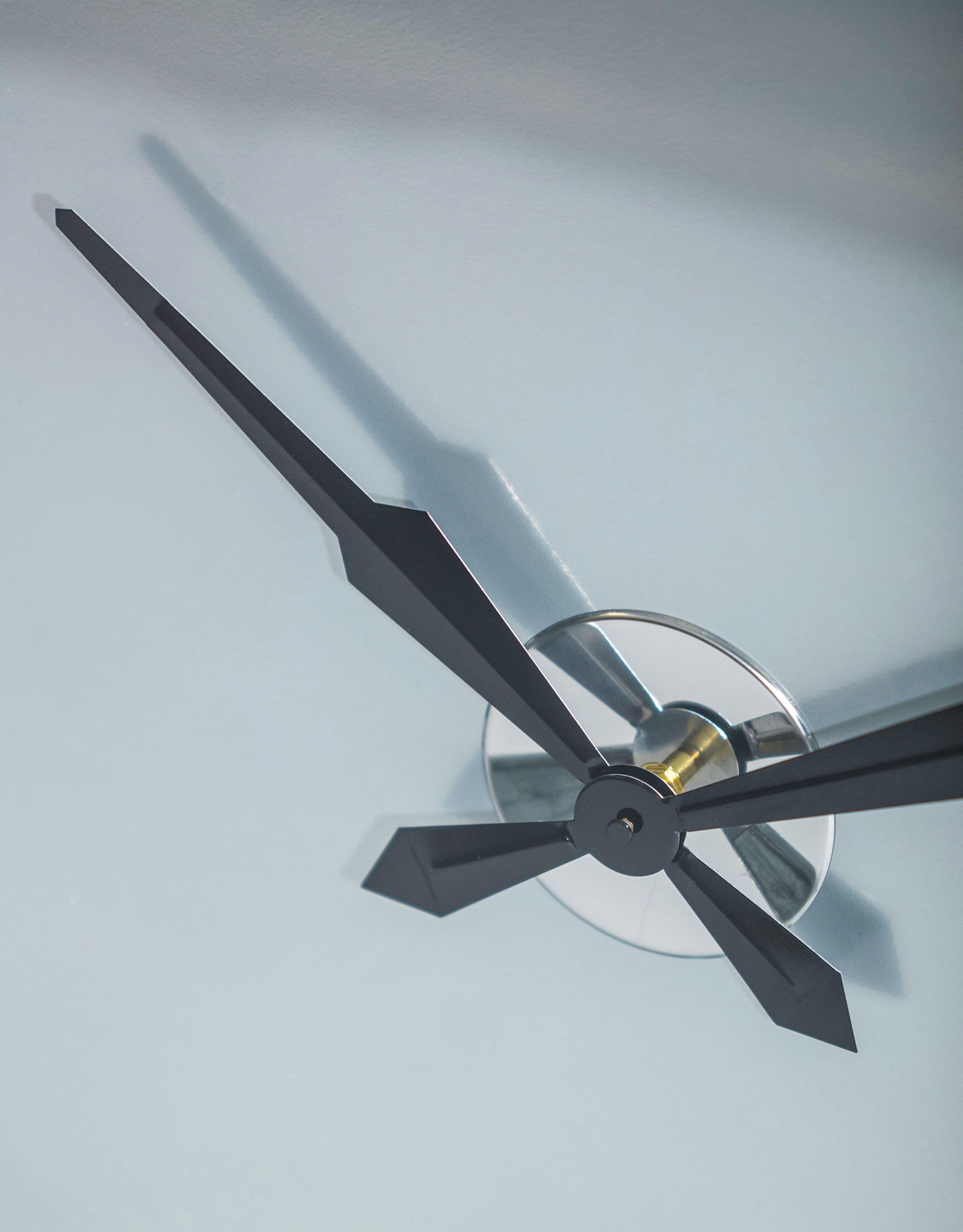 Large Brushed Steel "Watch-Style" Wall Clock