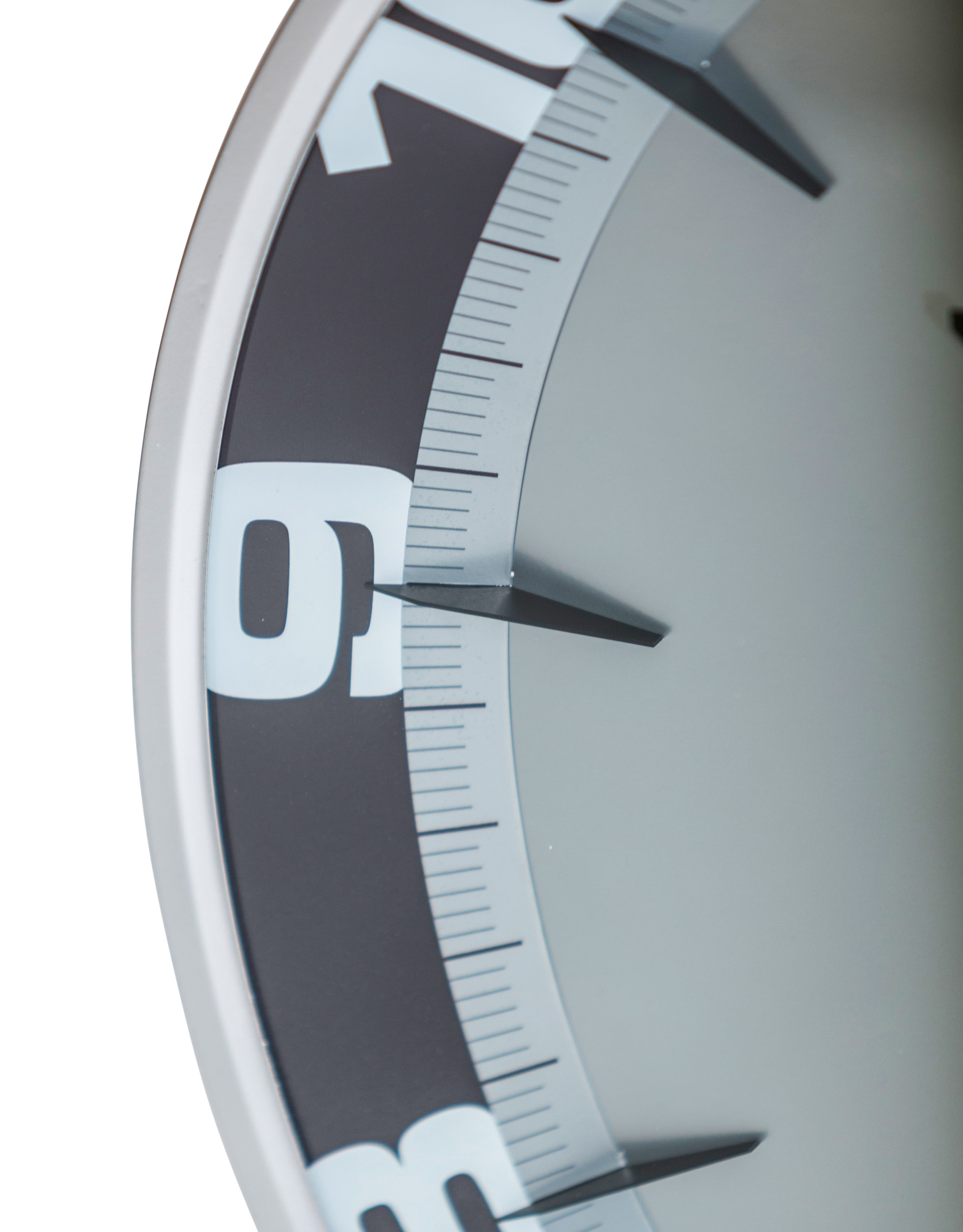 Large Brushed Steel "Watch-Style" Wall Clock