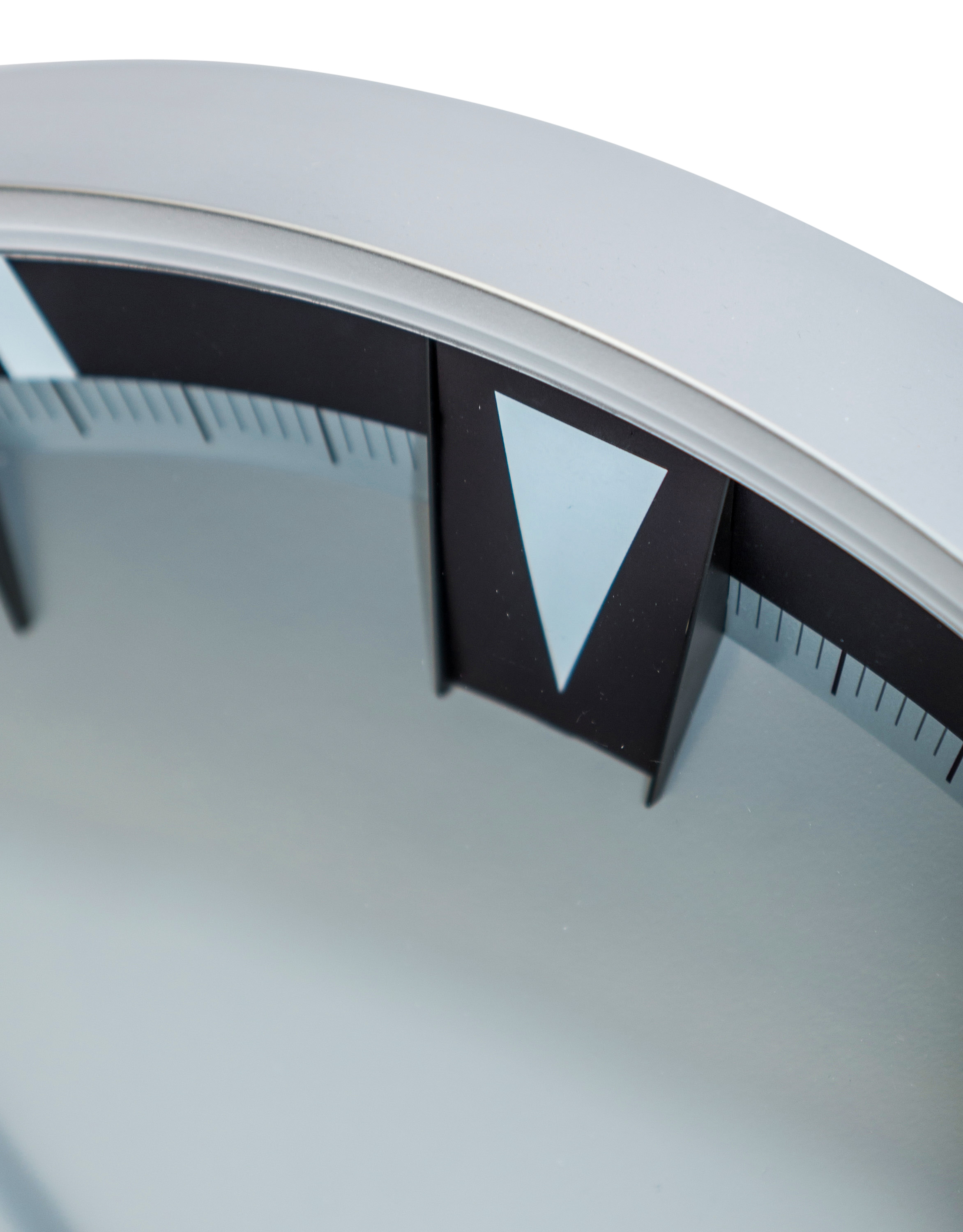 Large Brushed Steel "Watch-Style" Wall Clock