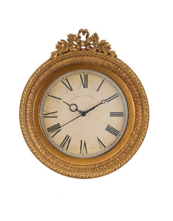Antique Gold Ornate Wall Clock