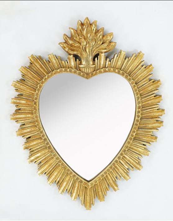 Medium Gold "Sacred Heart" Mirror