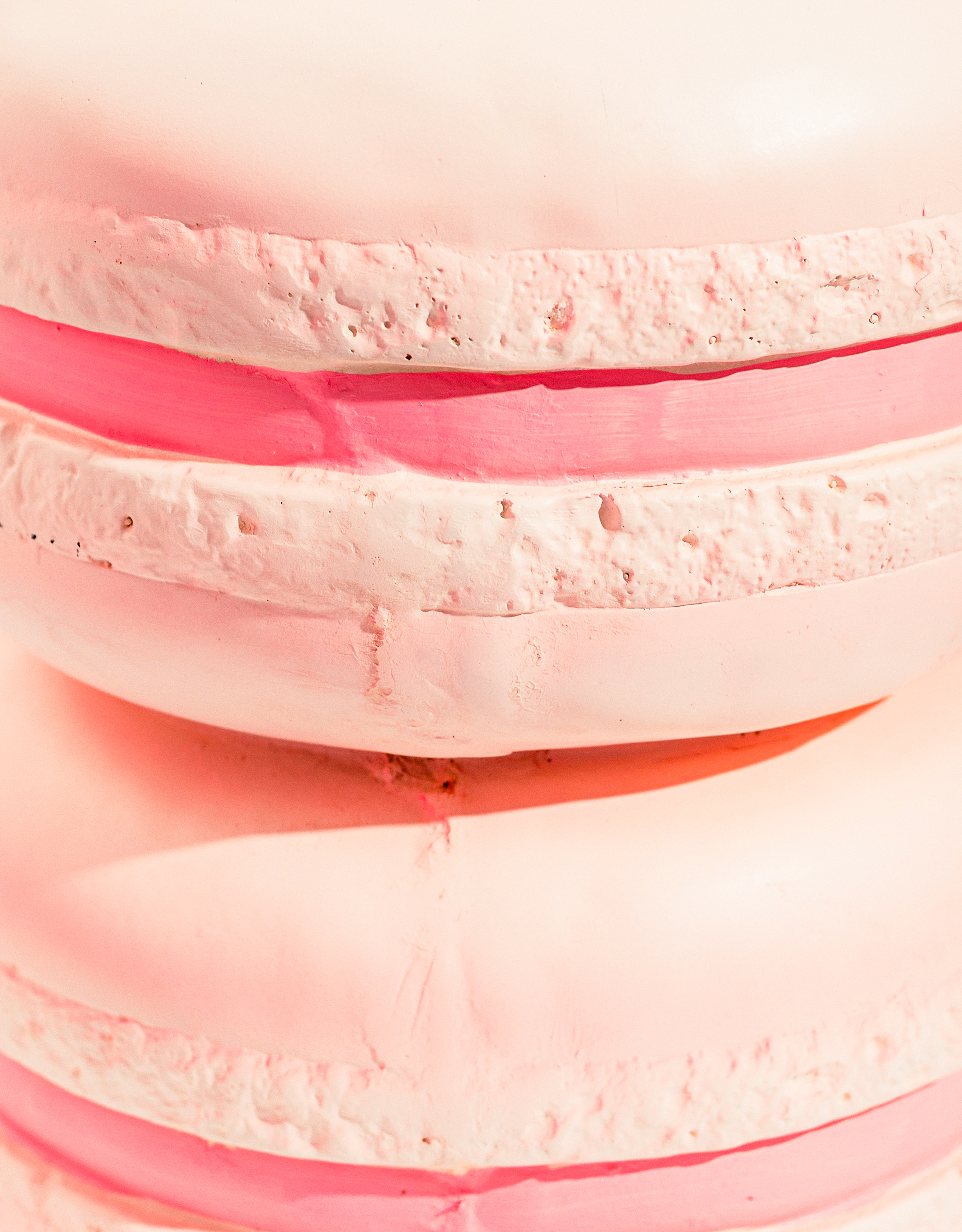 Pink Macaroon Stack Side Table / Stool