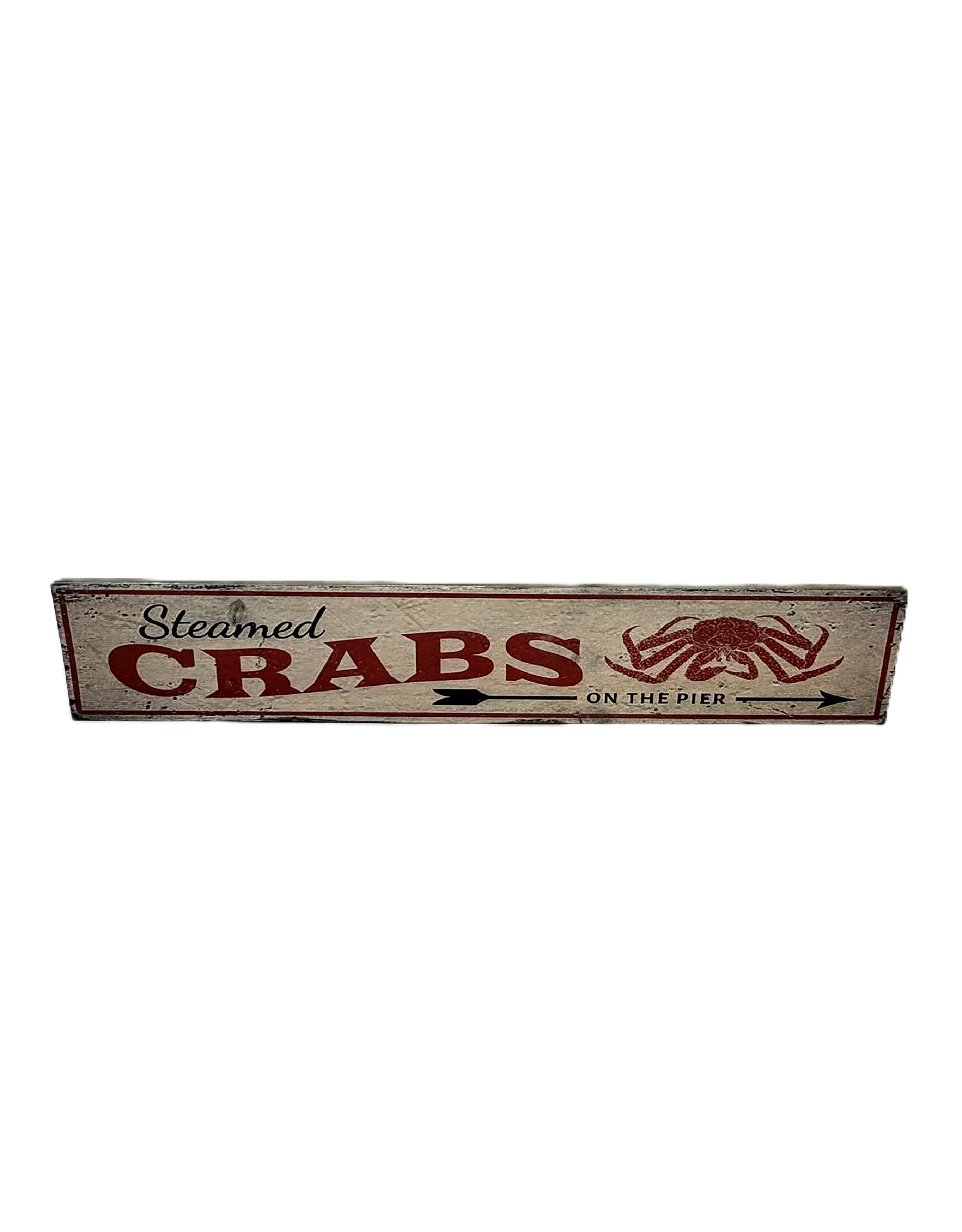 "Steamed Crabs" Wooden Wall Sign