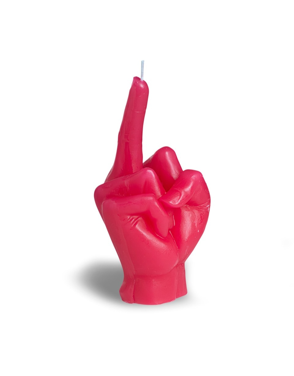 Hot Pink Middle Finger Candle