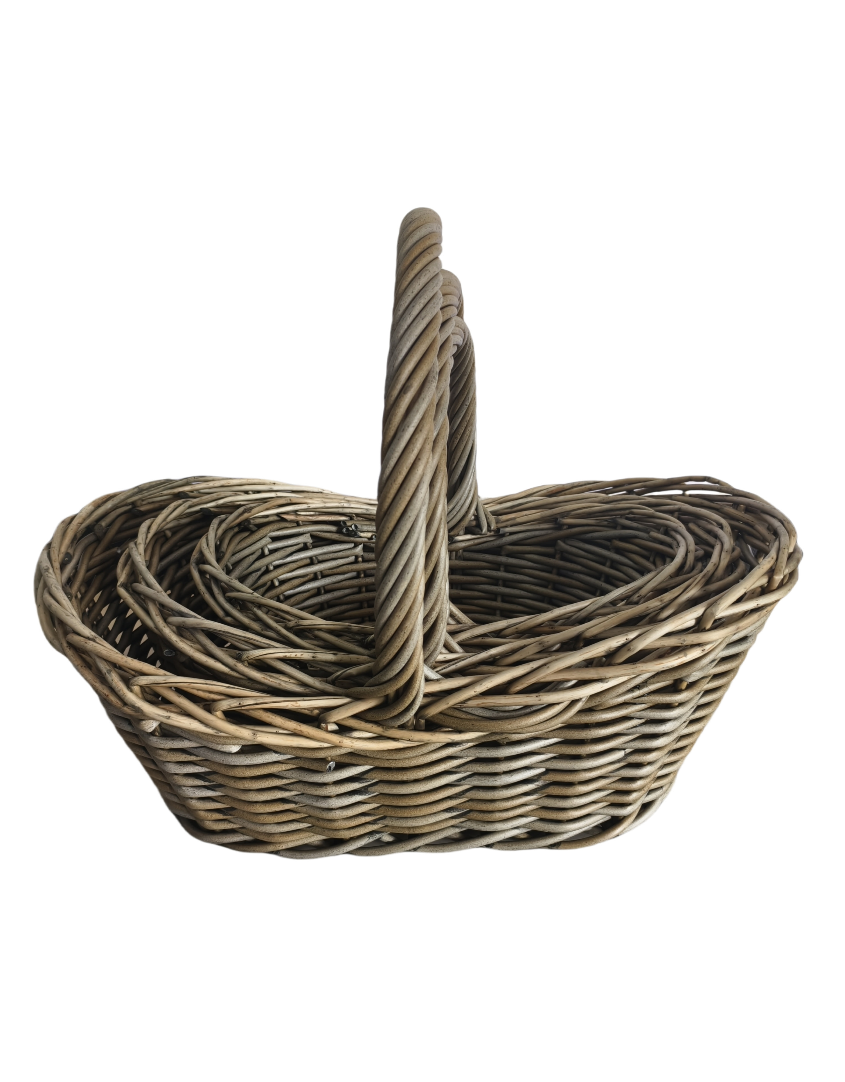 Set of 3 Rustic Woven "Picker" Baskets