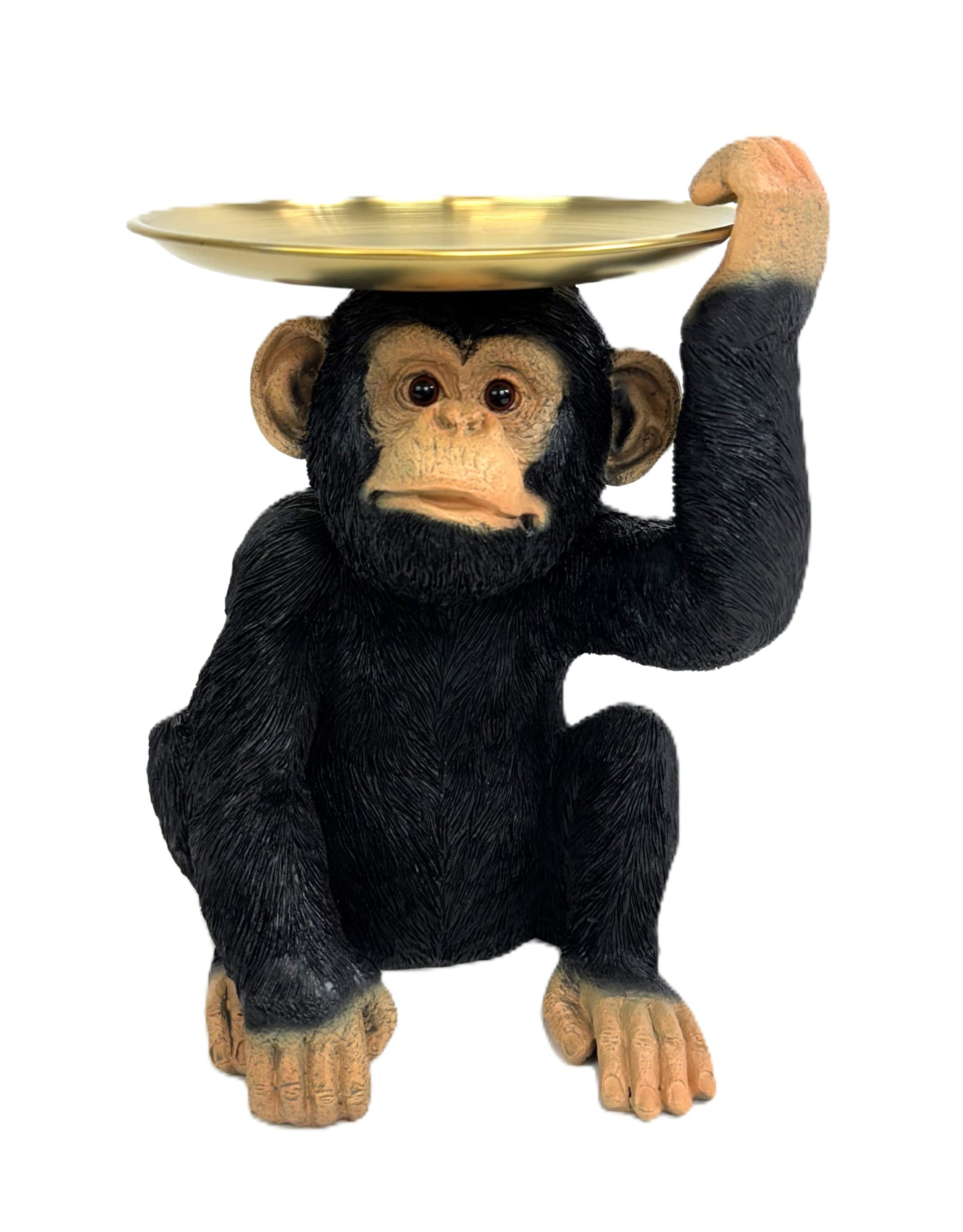 Monkey Holding Gold Tray