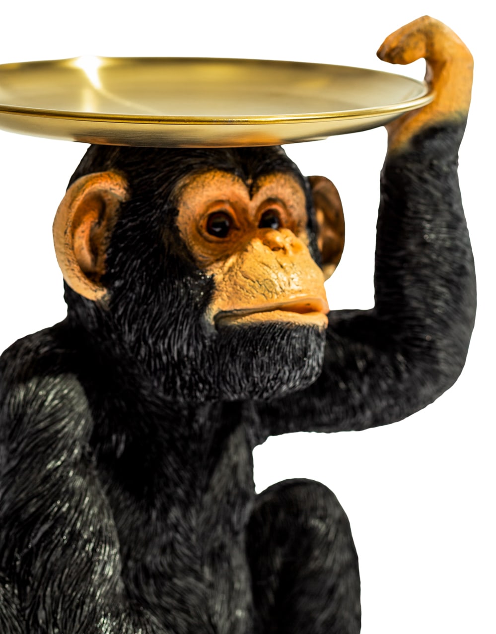 Monkey Holding Gold Tray