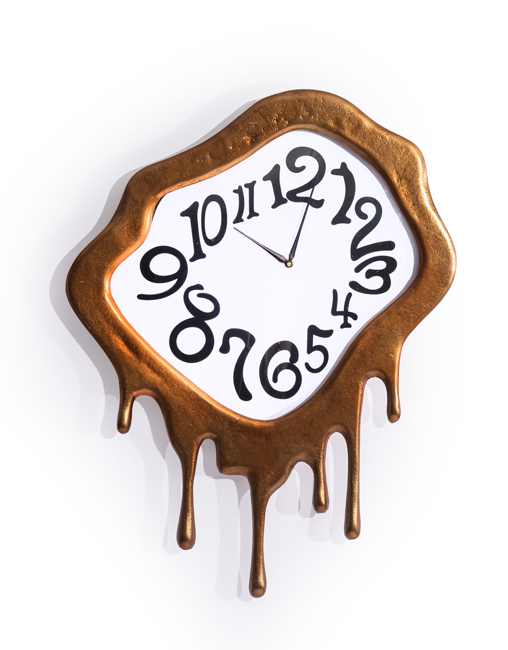 Gold "Dali" Drip Aluminium Wall Clock