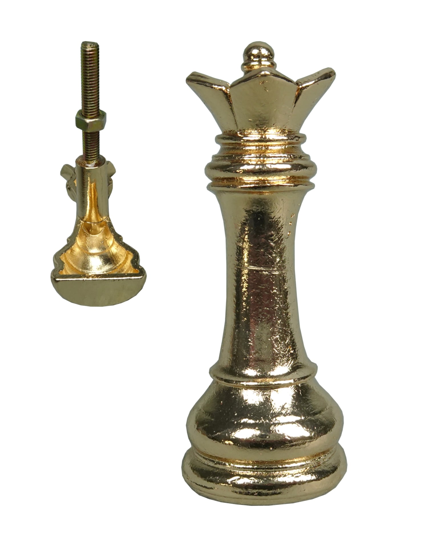 Gold Queen Chess Piece Drawer Knob (to be bought in qtys of 6)