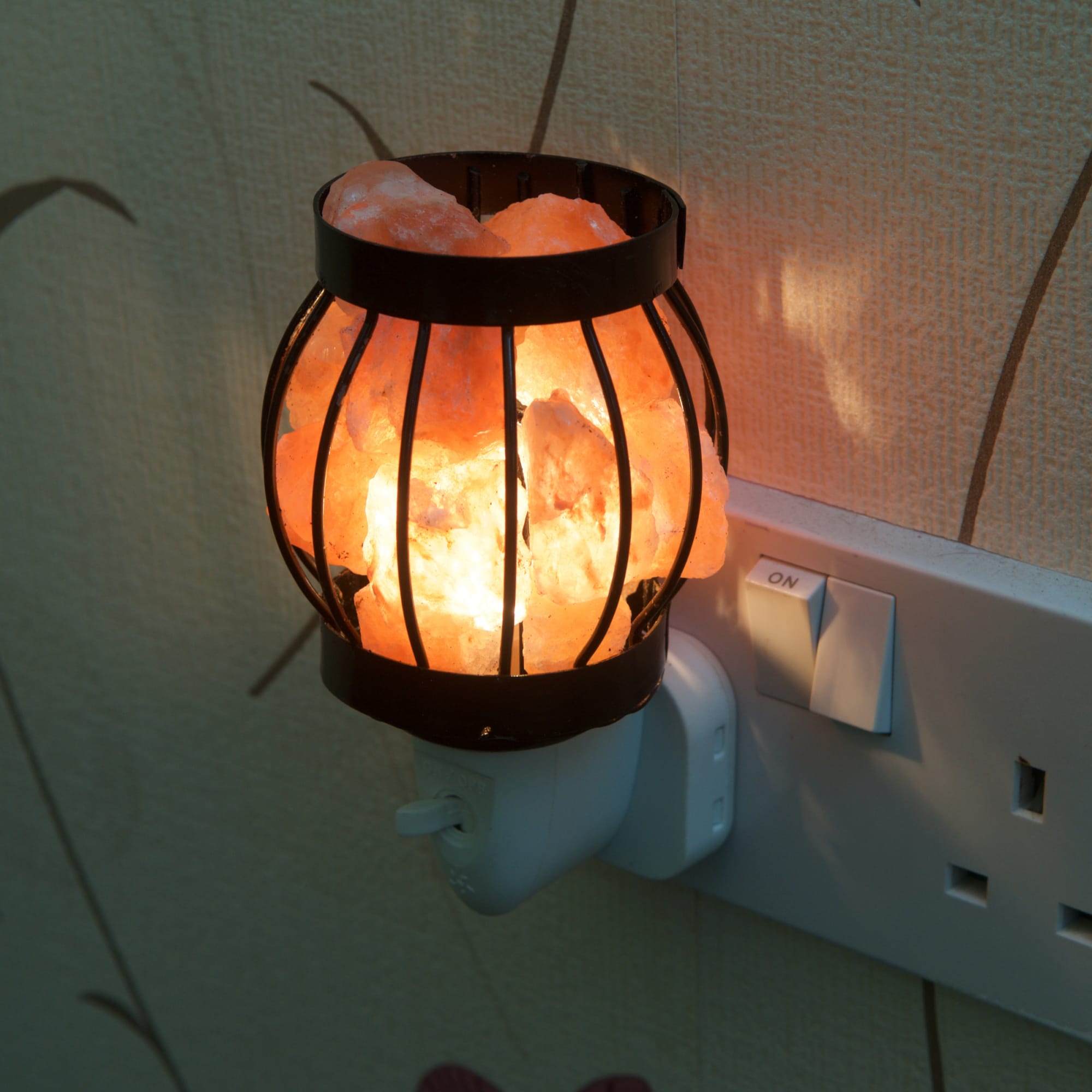 Metal Basket Salt Night Light