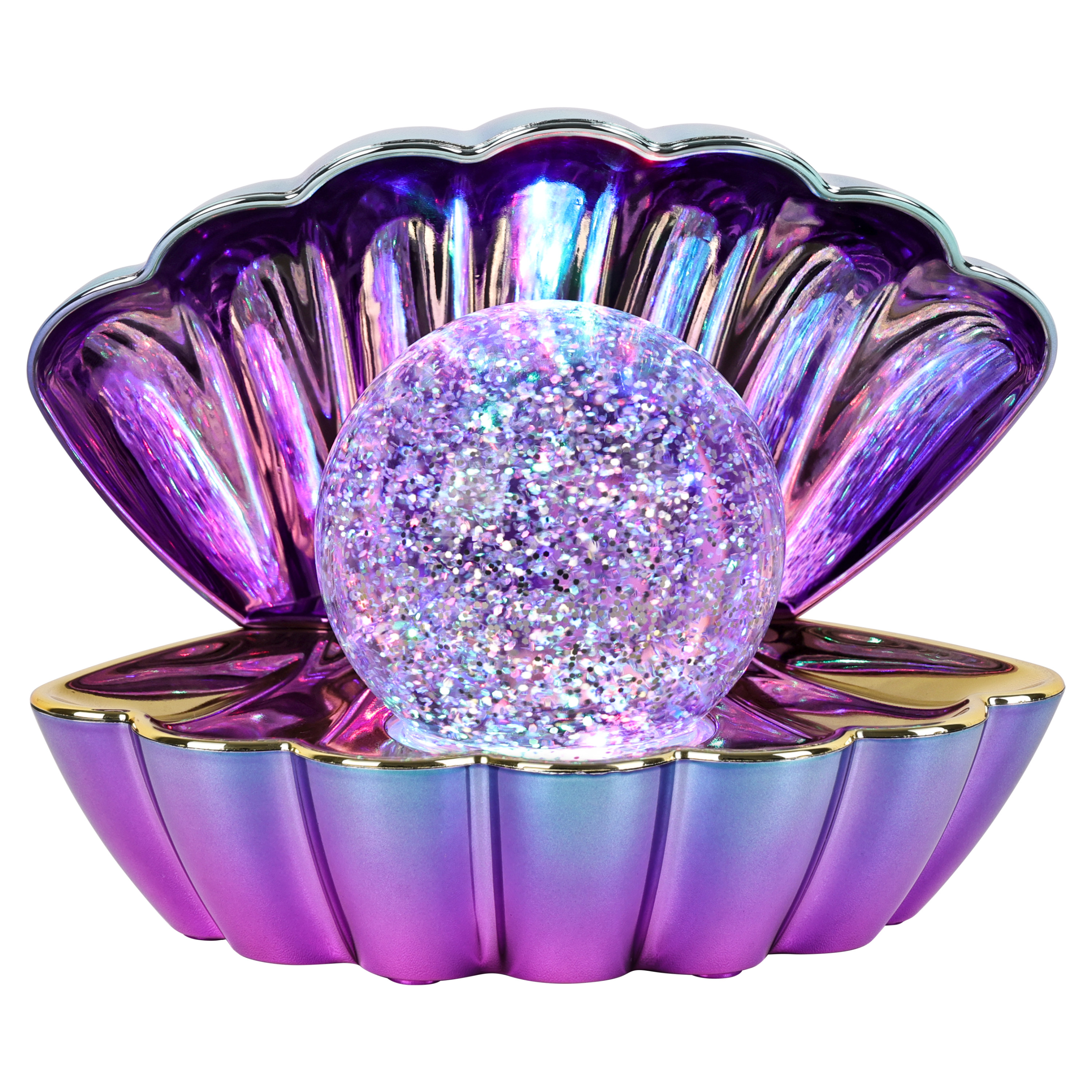 Blue Purple Metallic - Colour LED Clam wt Glitter