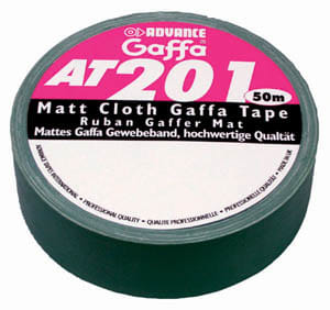 Advance 204915 AT201 Gaffa TV Matt Tape 50mm x 50m Black