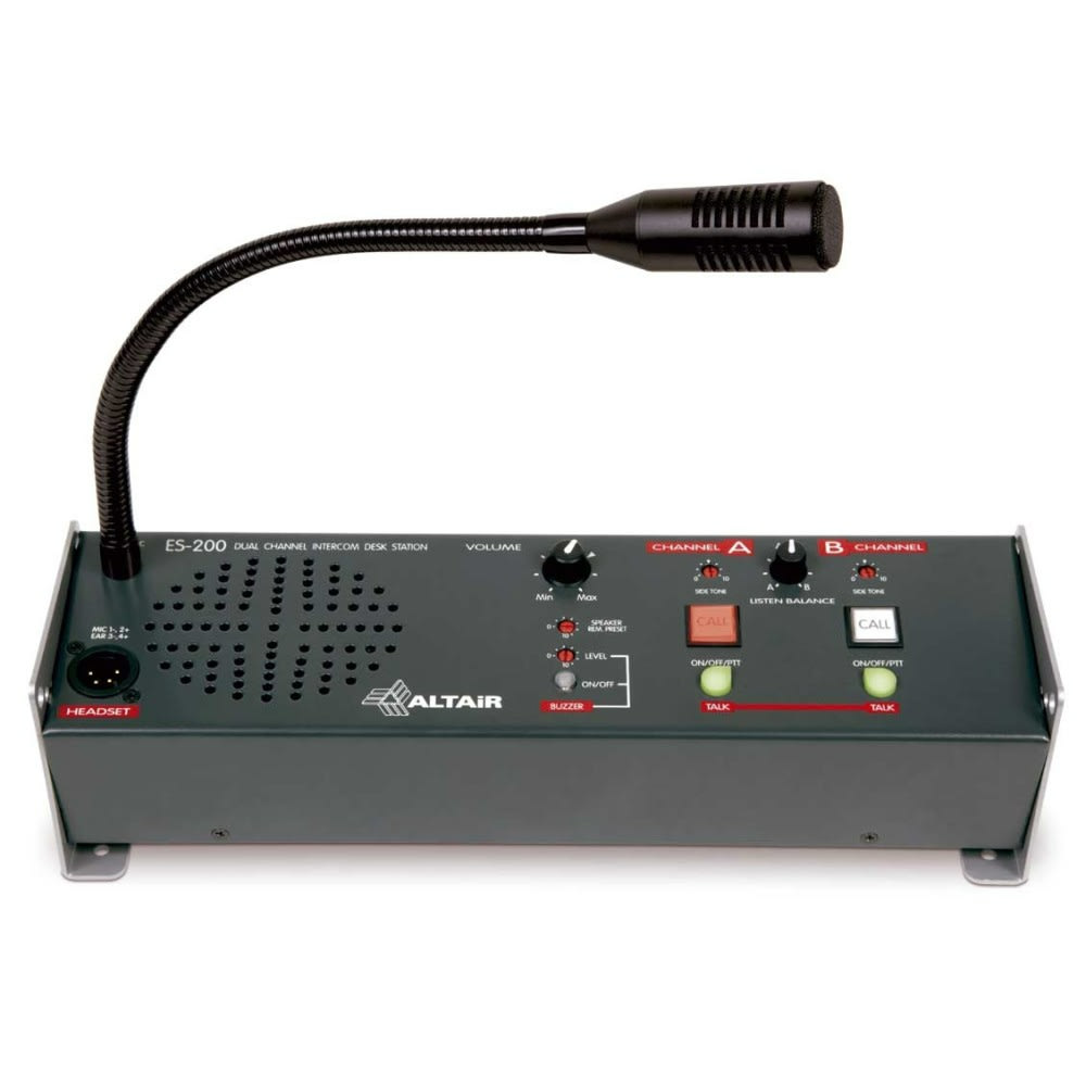 Altair ES200 Intercom Remote Desk Station 2 Ch | Stage Electrics