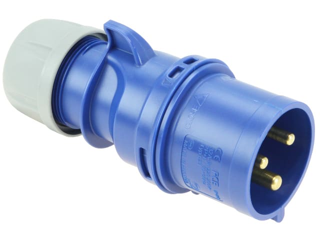 PCE 023-6TT 32A 230V 3pin Cable Plug IP44 - Blue TurboTwist