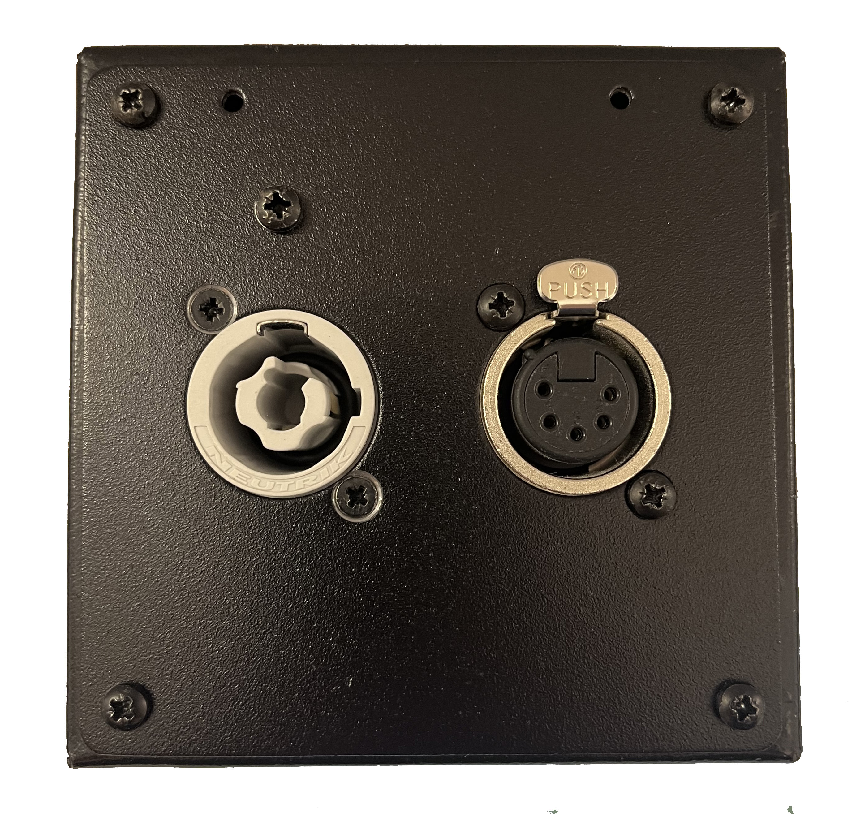 Stage Electrics XIESPCDMX9M8 IWB+End Term Box with 8x Powercon+DMX 9m 8 Way